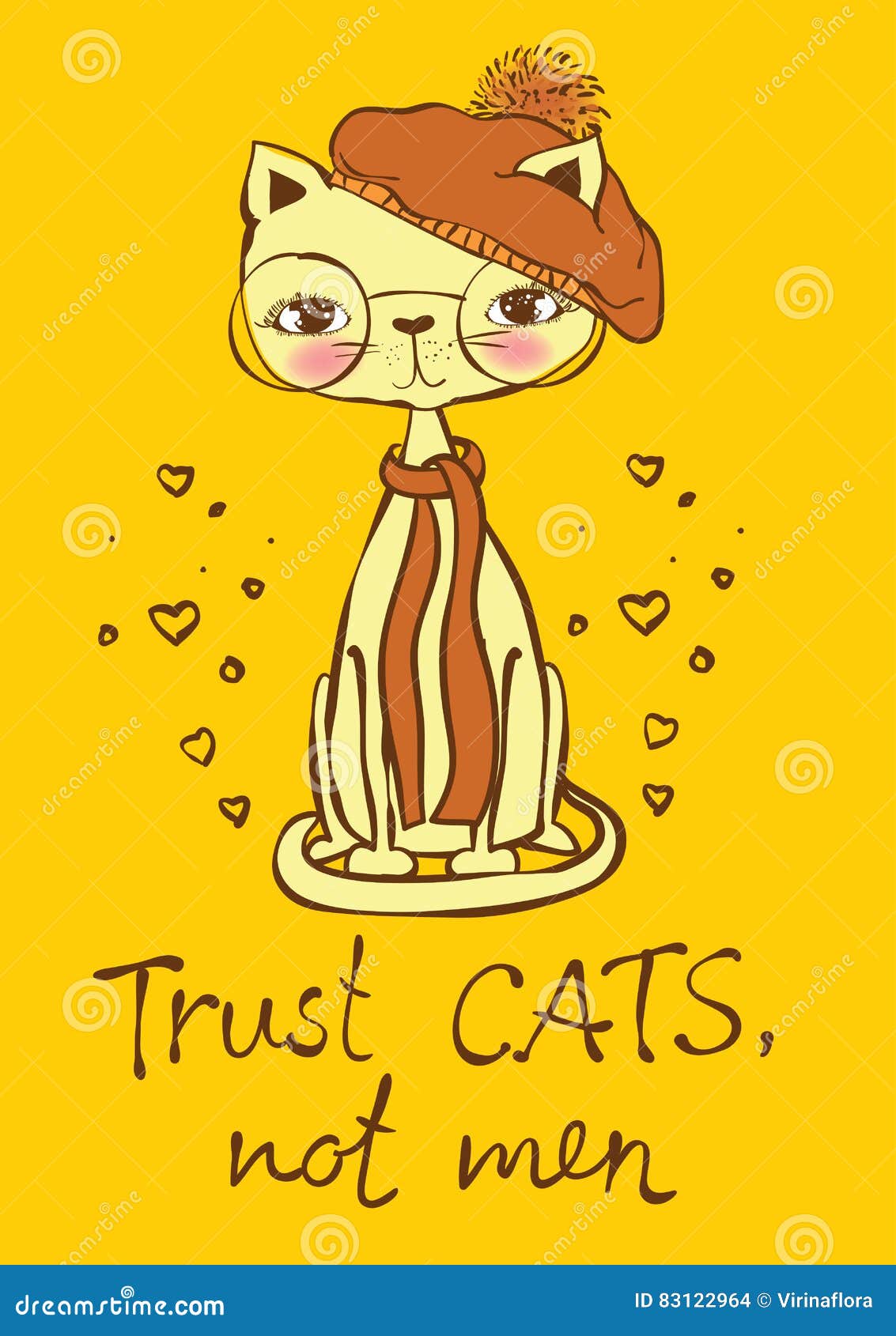 Trust cats, not men stock vector. Illustration of black - 83122964