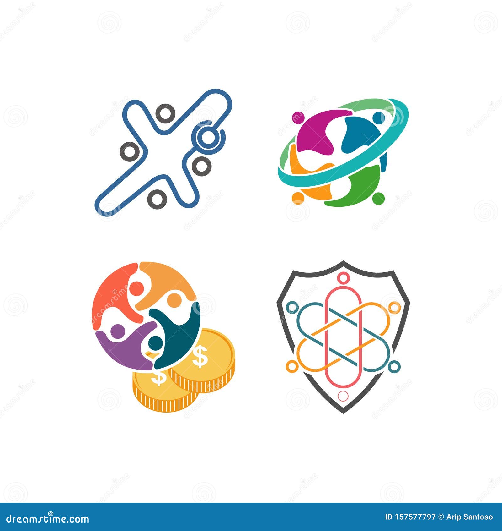 Trust Commitment Teamwork Together Business Illustration Vector Stock ...