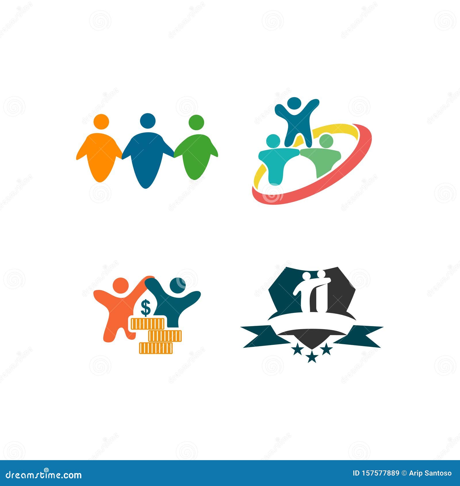 Trust Commitment Teamwork Together Business Illustration Vector Stock ...