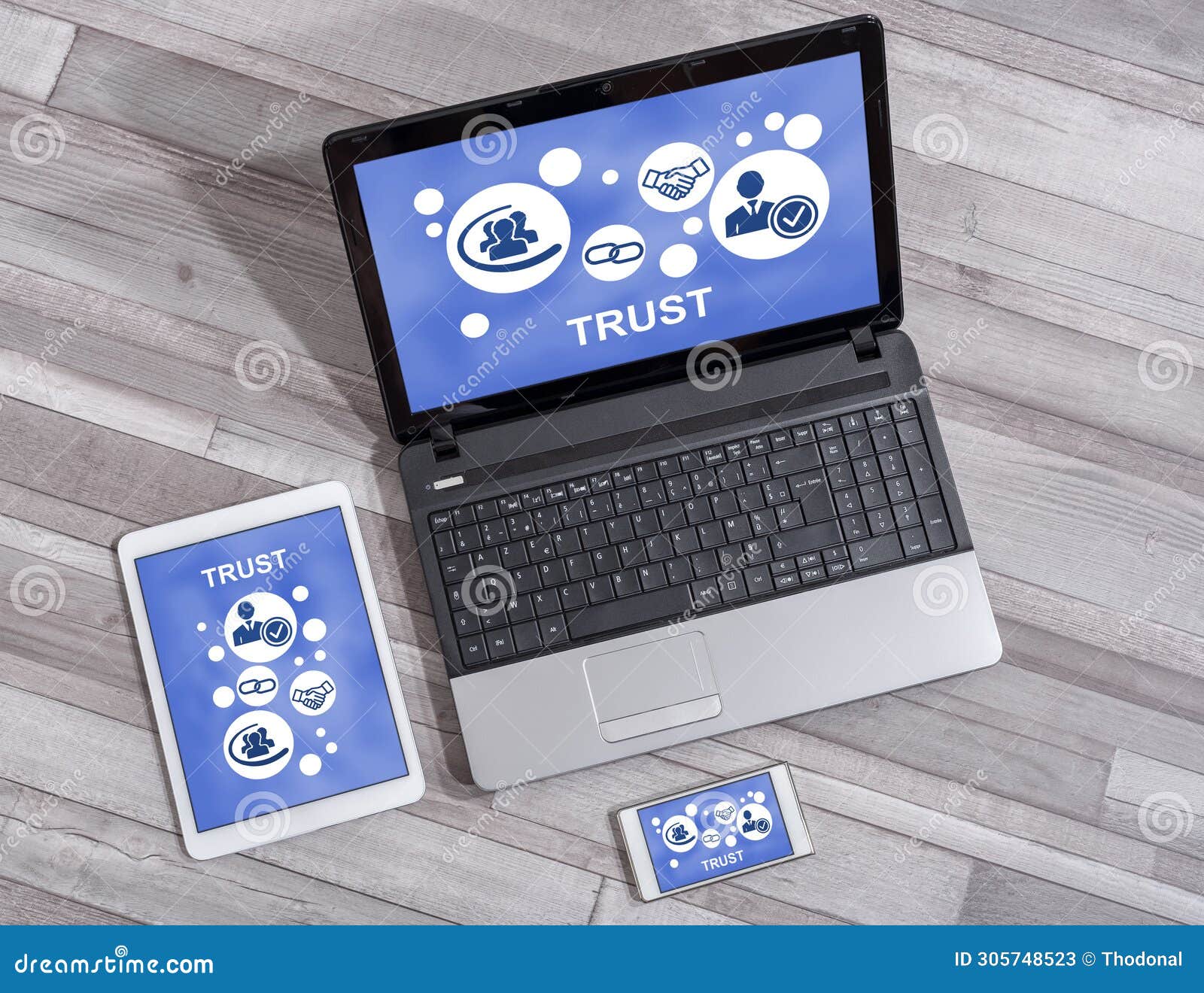 Trust Concept on Different Devices Stock Image - Image of concept ...