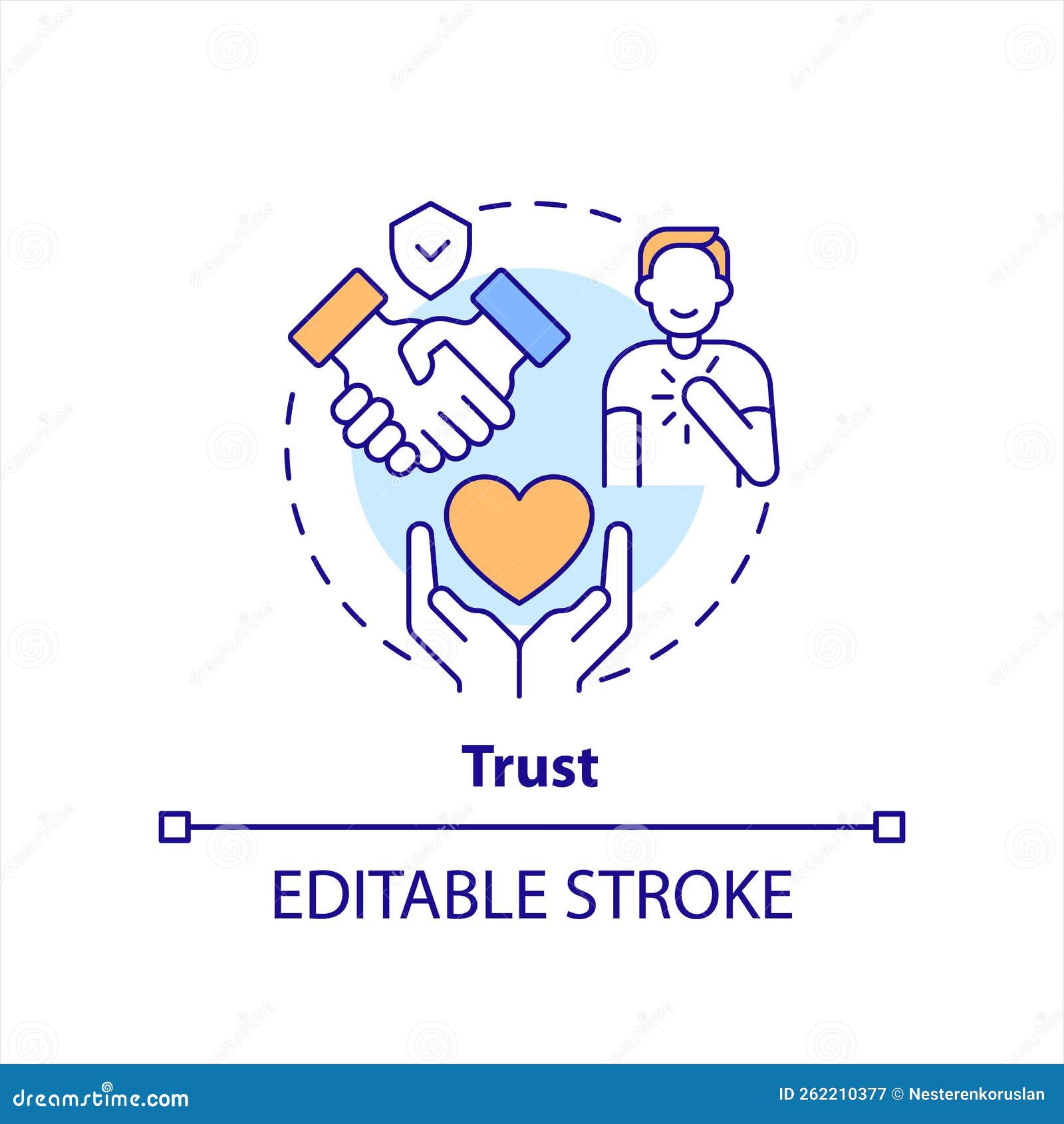 Trust concept icon stock vector. Illustration of personal - 262210377