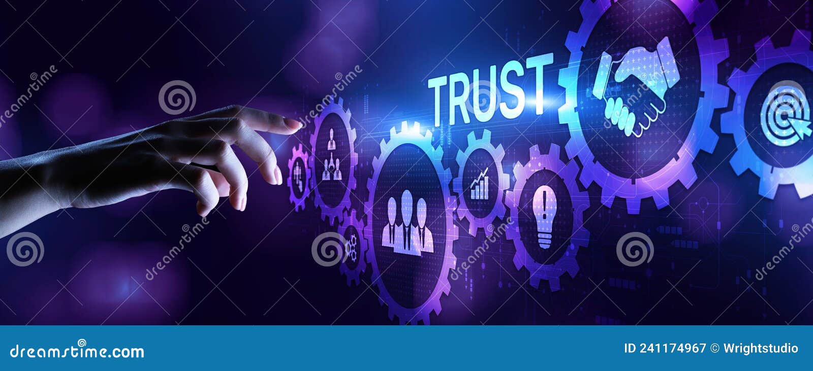 Trust Customer Loyalty Relationship Business Concept on Virtual Screen ...