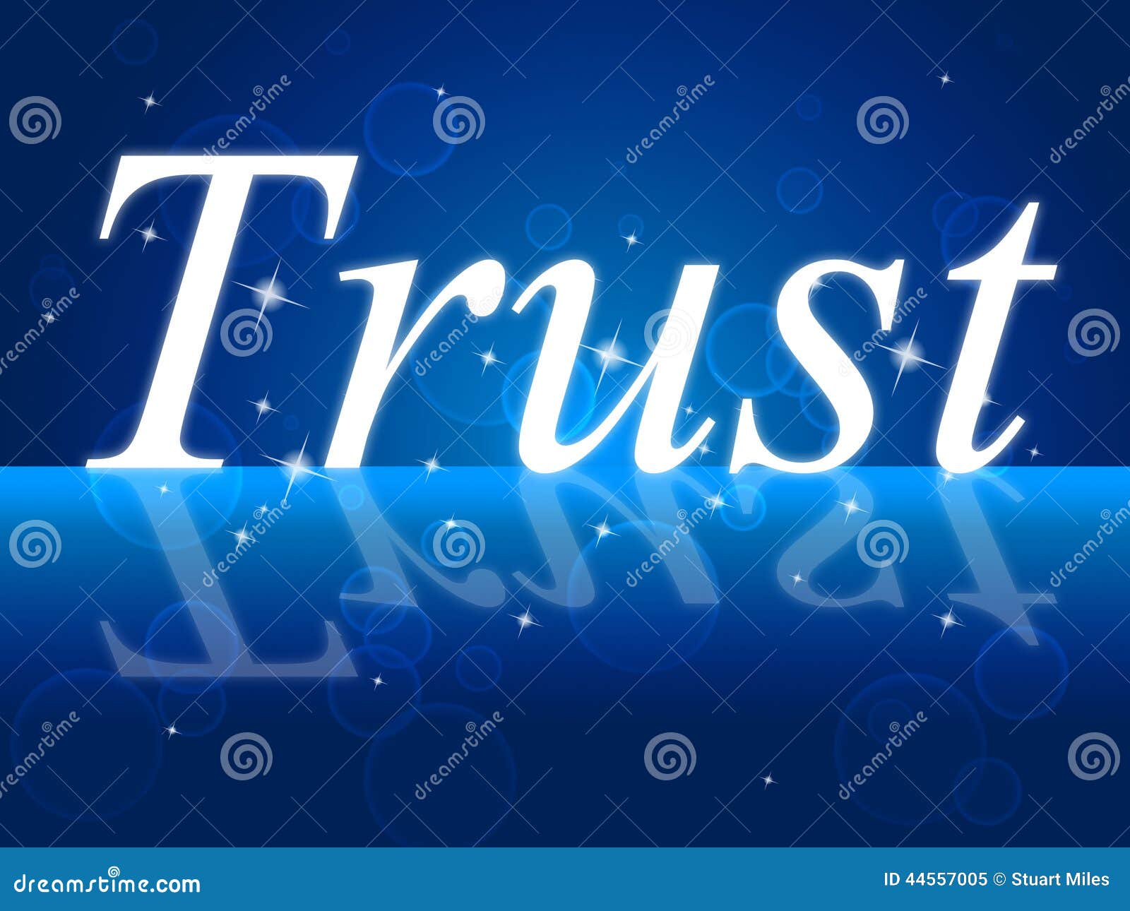 Trust Faith Indicates Believe in and Trusted Stock Illustration ...