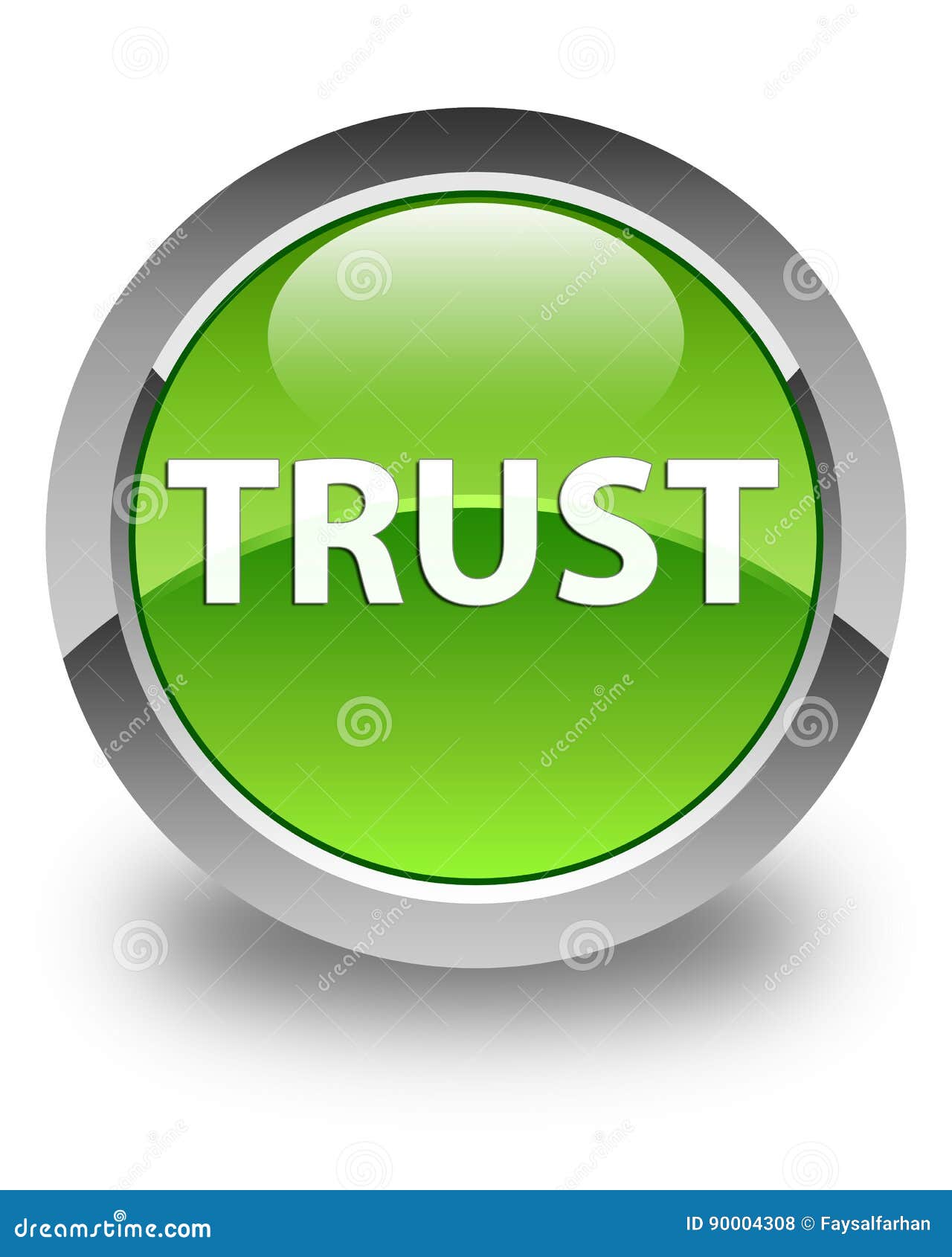 Trust Glossy Green Round Button Stock Illustration - Illustration of ...