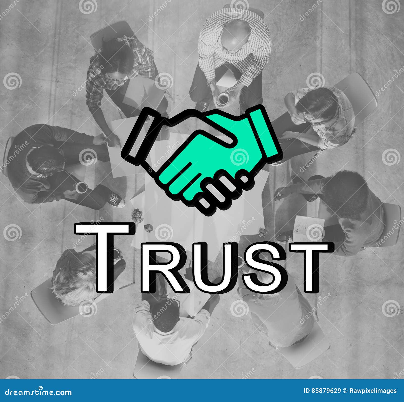 Trust Handshake Partnership Coooperation Graphic Concept Stock Image ...