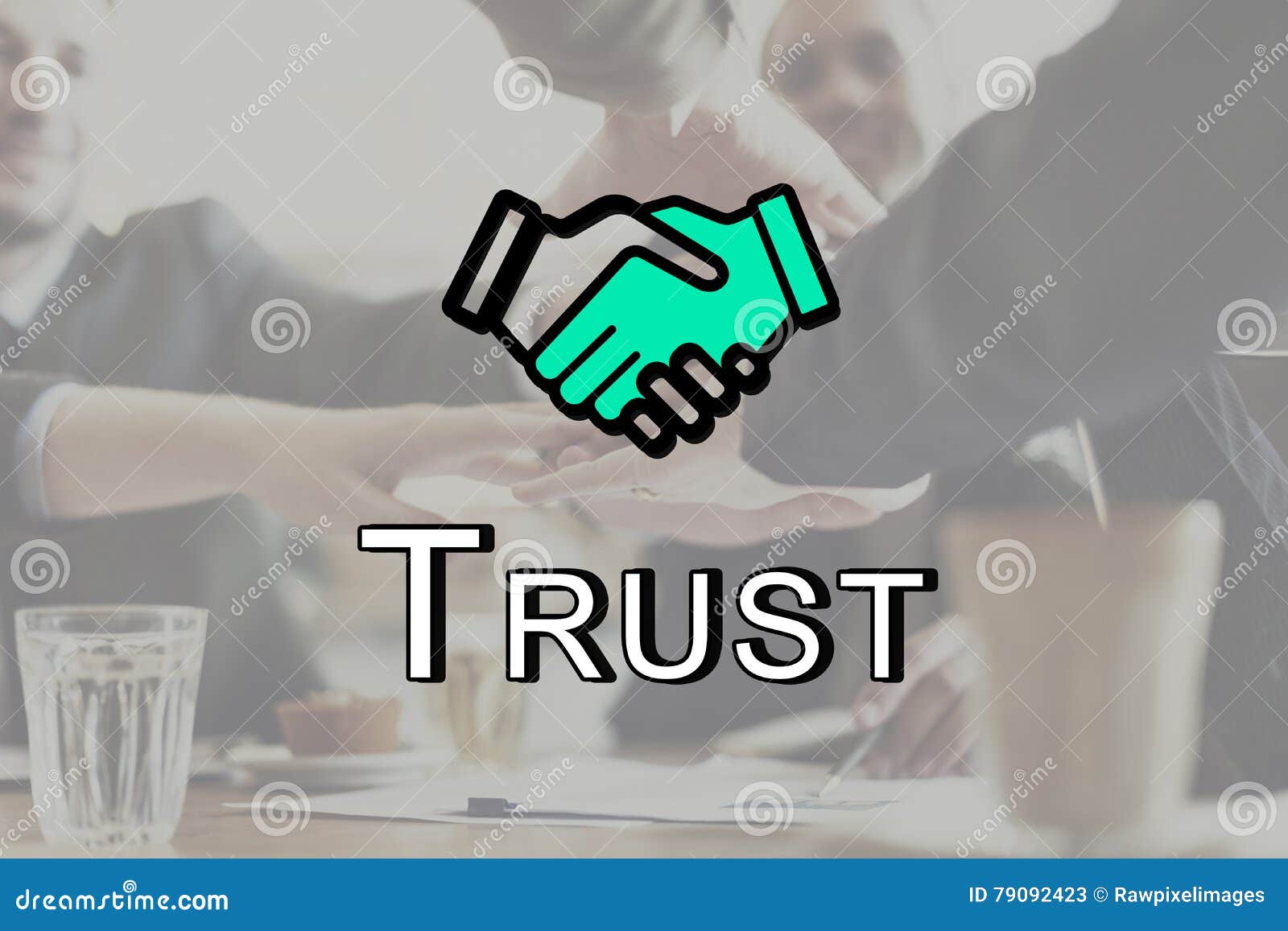 Trust Handshake Partnership Cooperation Graphic Concept Stock Image ...
