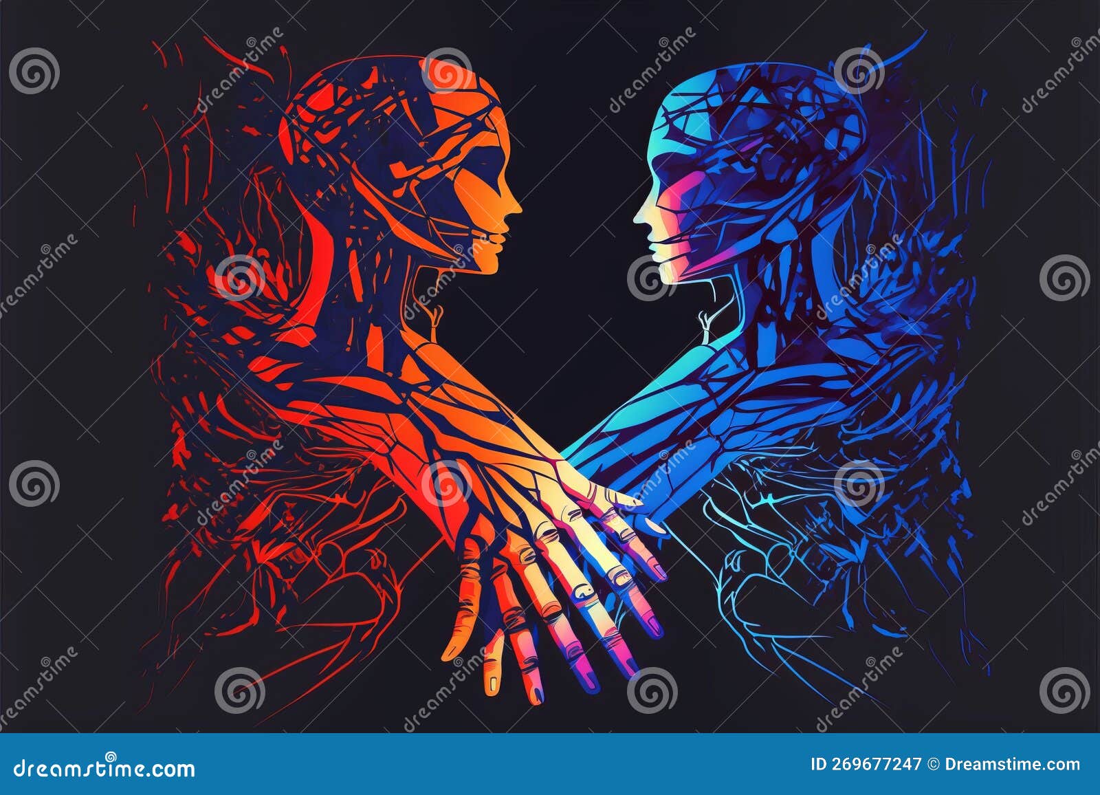Trust Human Abstract Art Vector Art Stock Illustration - Illustration ...