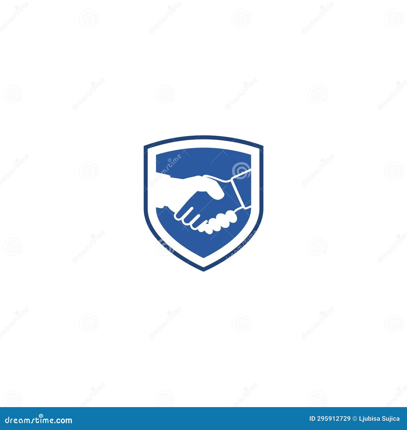 Trust Icon. Handshake Icon with Shield Stock Illustration ...