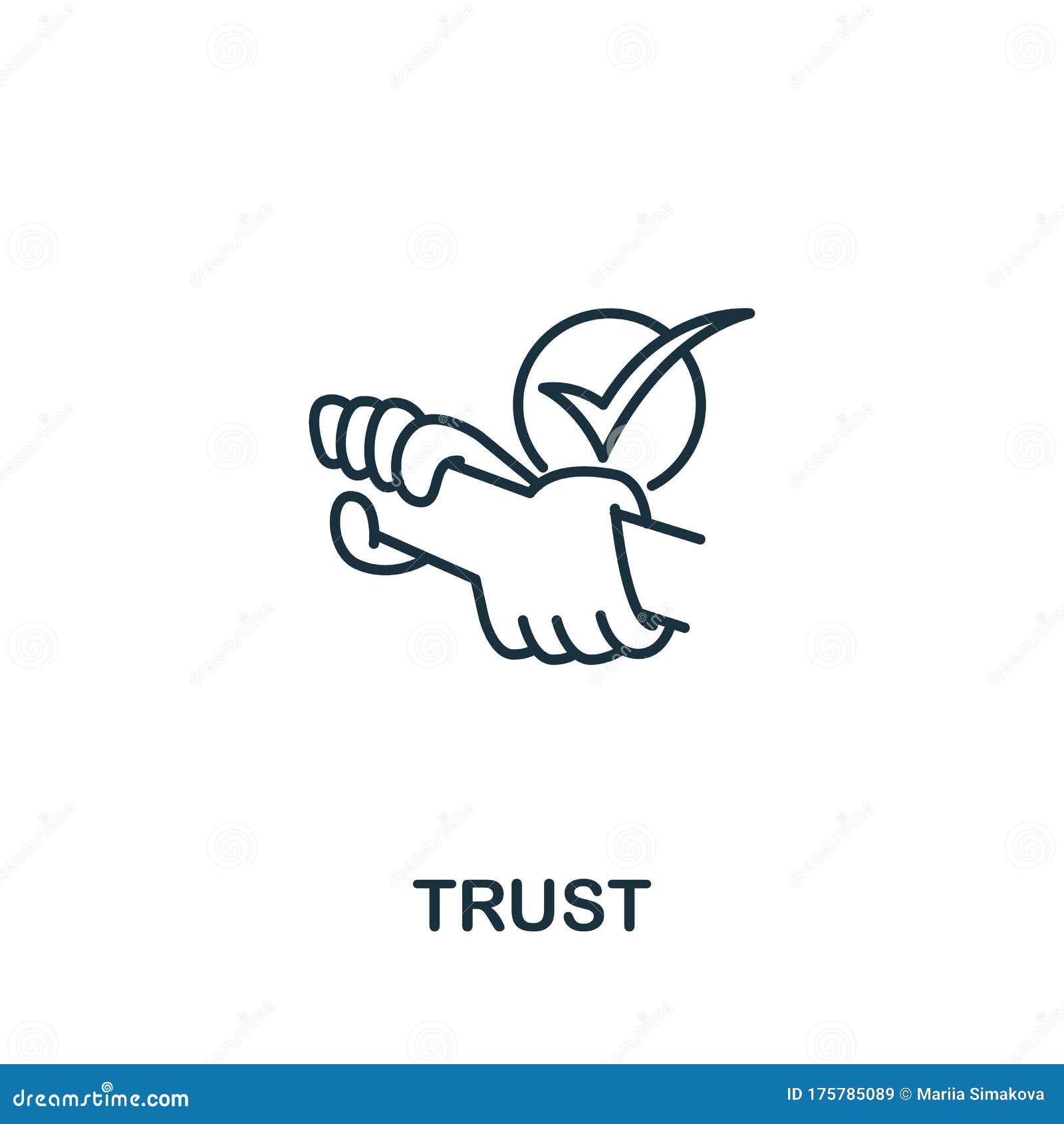 Trust Icon from Teamwork Collection. Simple Line Element Trust Symbol ...
