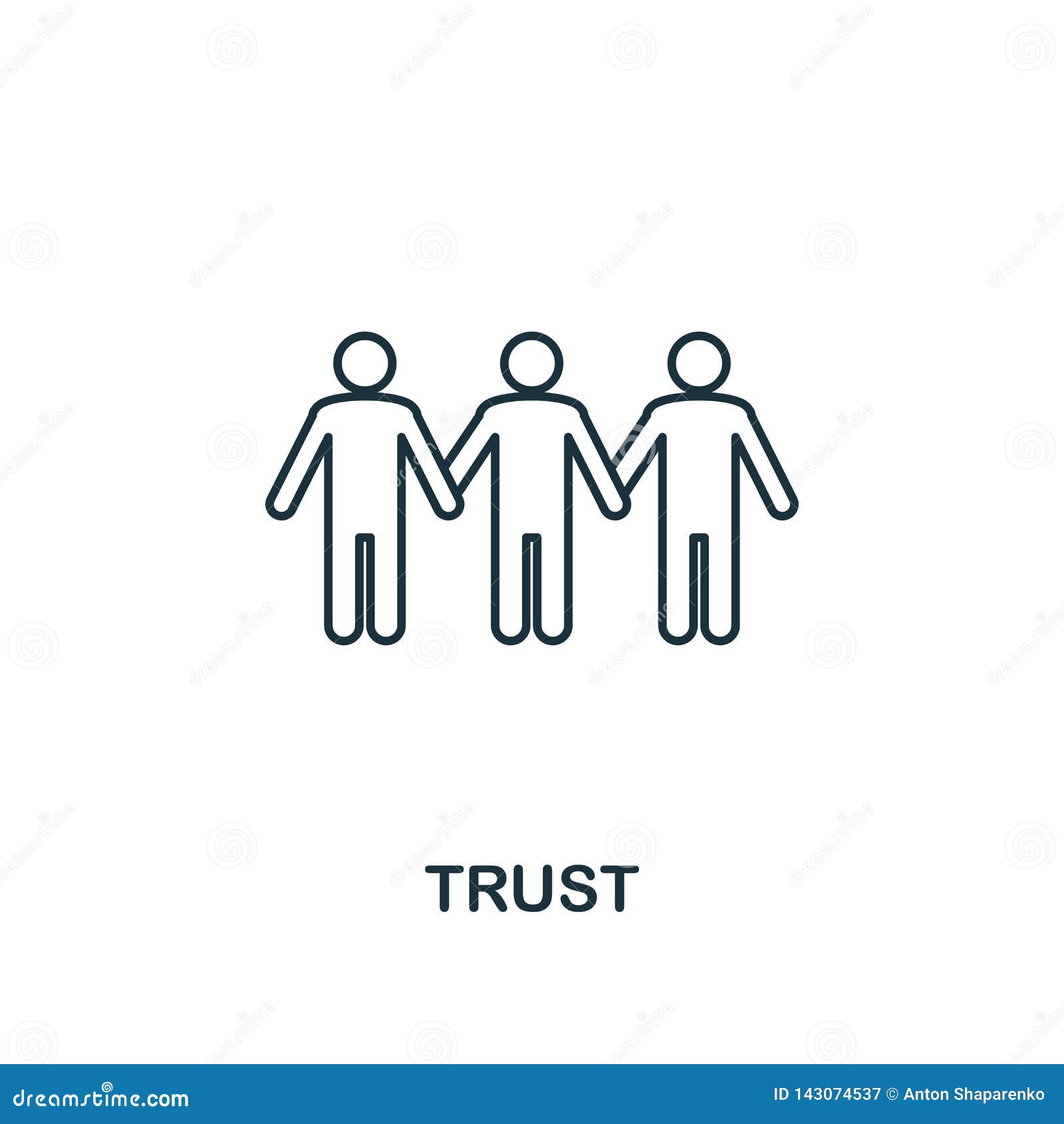 Trust Icon. Thin Line Design Symbol from Business Ethics Icons ...