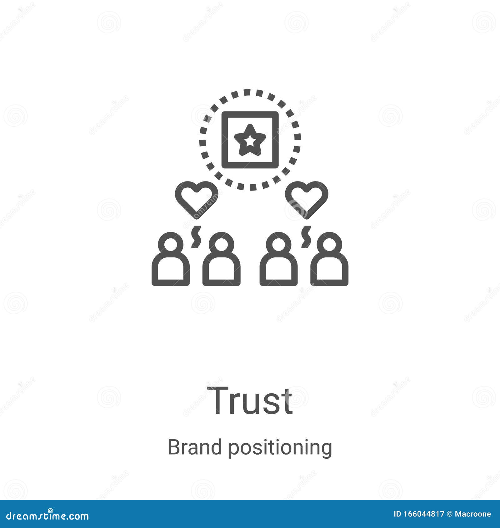 Trust Icon Vector from Brand Positioning Collection. Thin Line Trust ...
