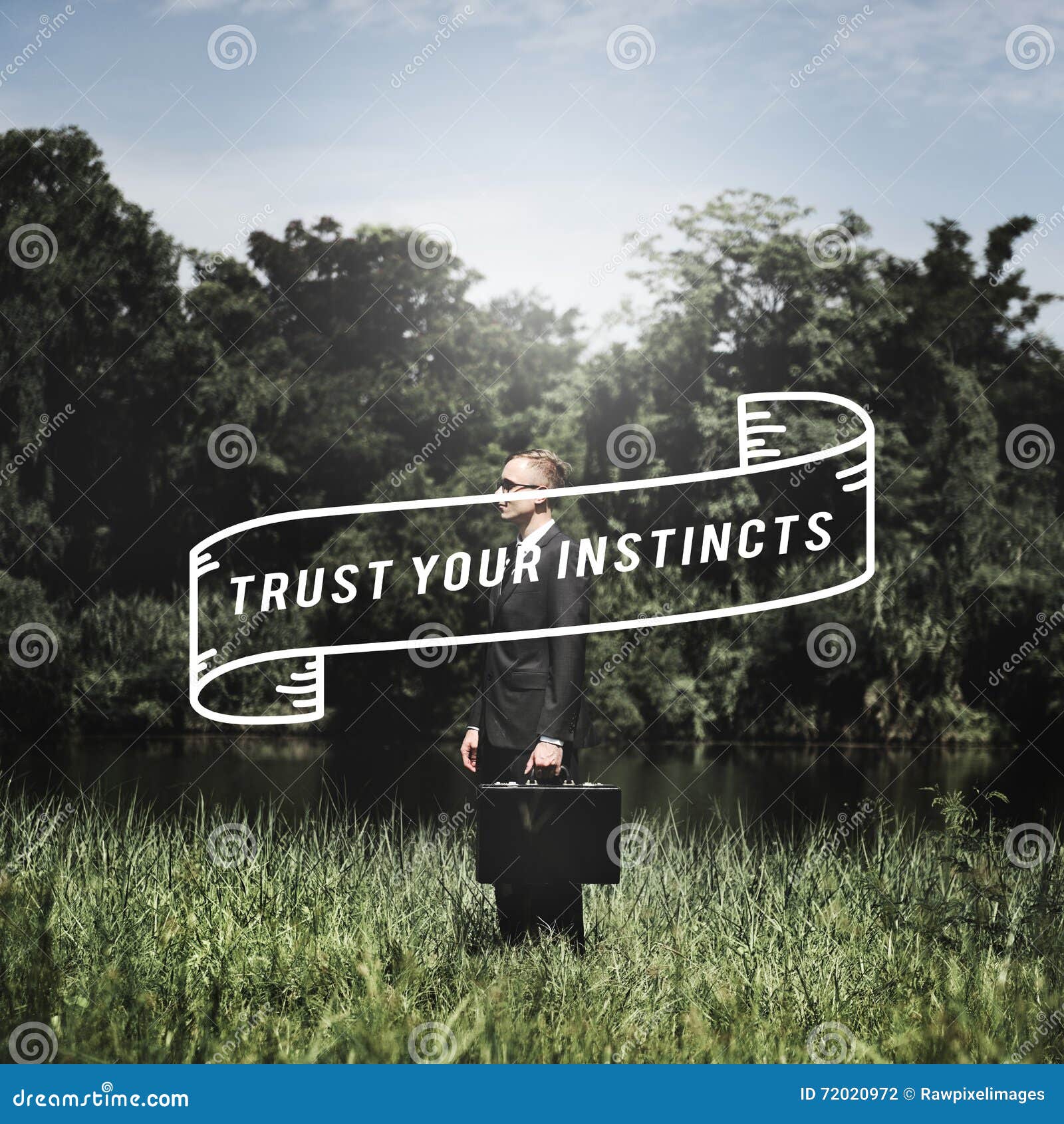 Trust Instinct Feeling Follow Wisdom Inspiration Concept Stock Photo ...