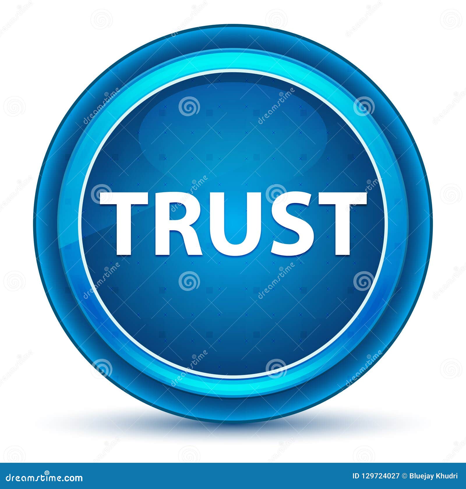 Trust Eyeball Blue Round Button Stock Illustration - Illustration of ...