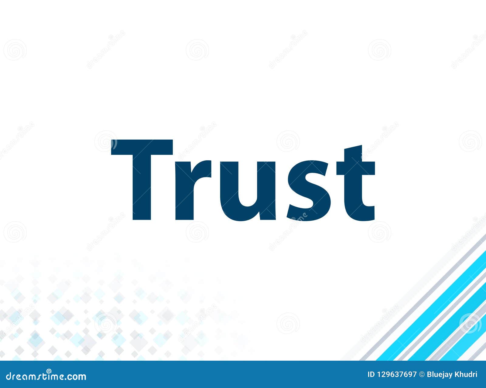 Trust Modern Flat Design Blue Abstract Background Stock Illustration ...