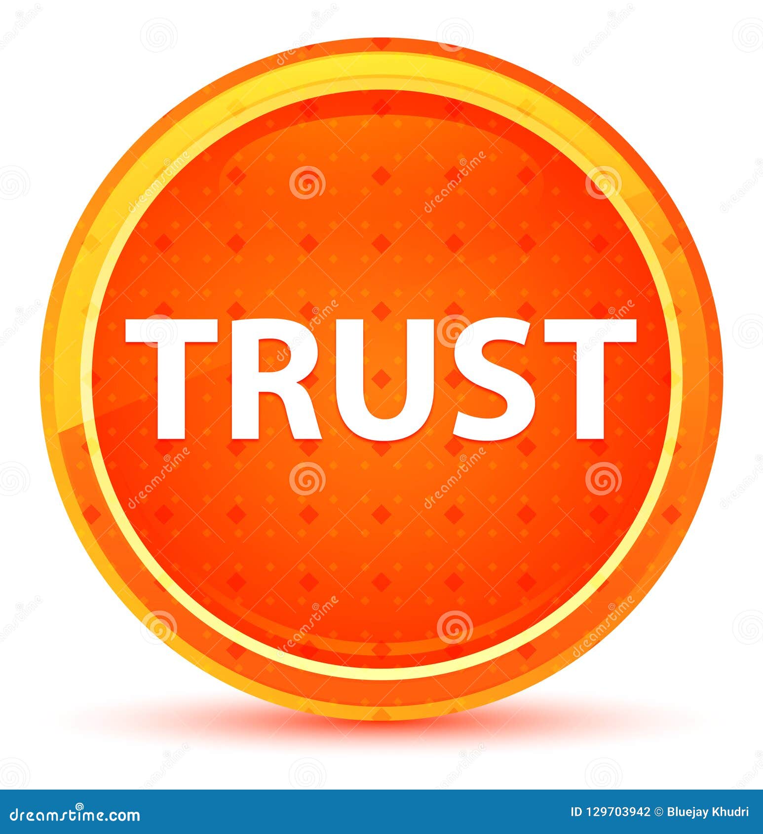 Trust Natural Orange Round Button Stock Illustration - Illustration of ...