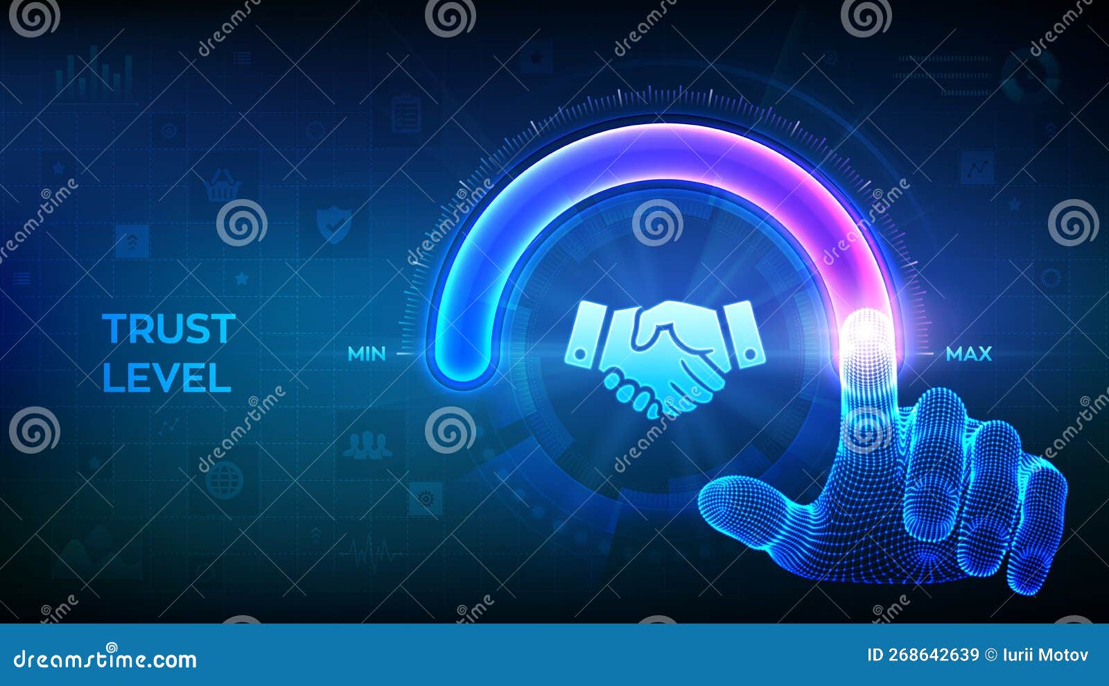 Trust Levels Knob Button. Increasing Confidence Level Stock Vector ...