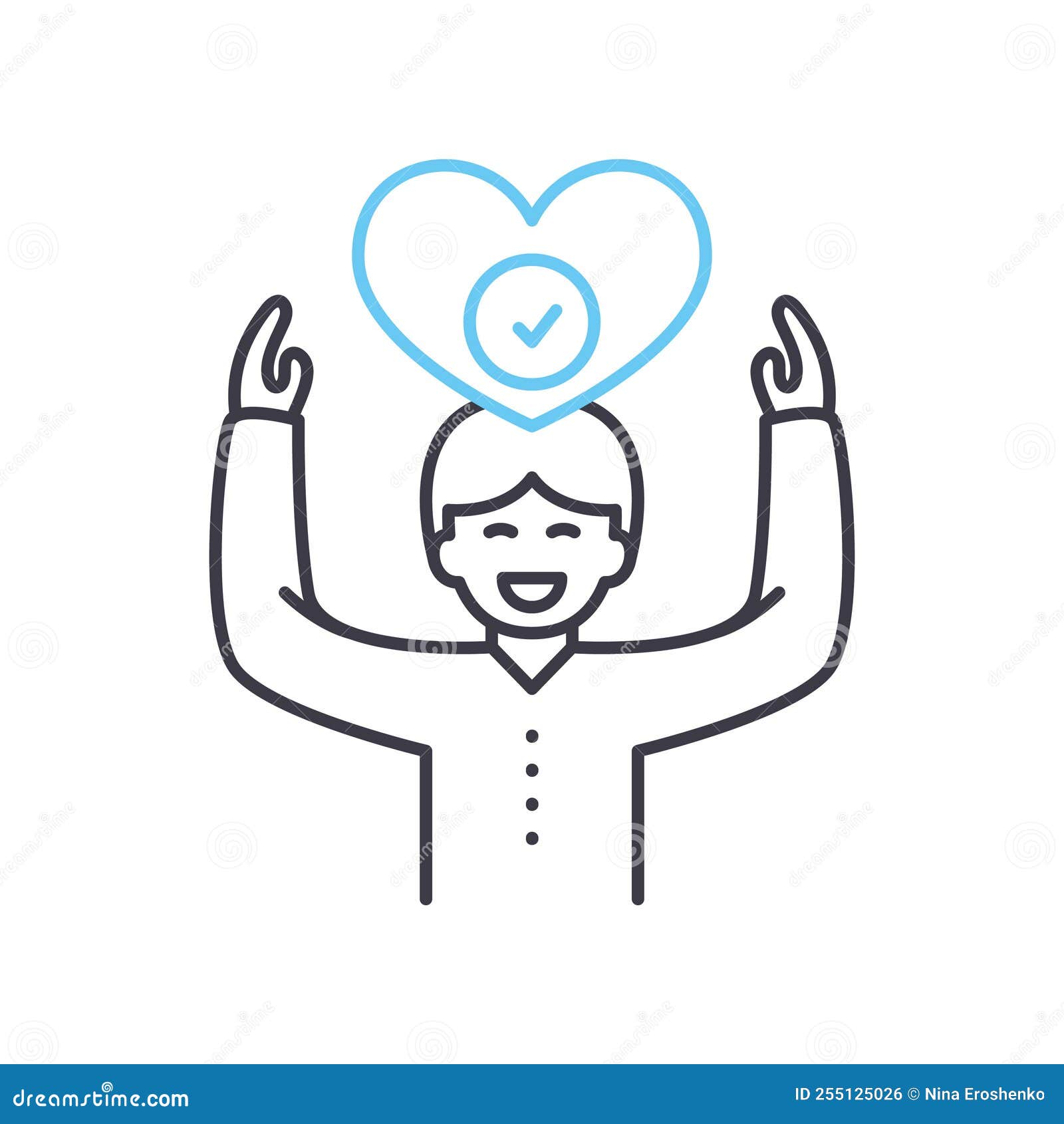 Trust Line Icon, Outline Symbol, Vector Illustration, Concept Sign ...