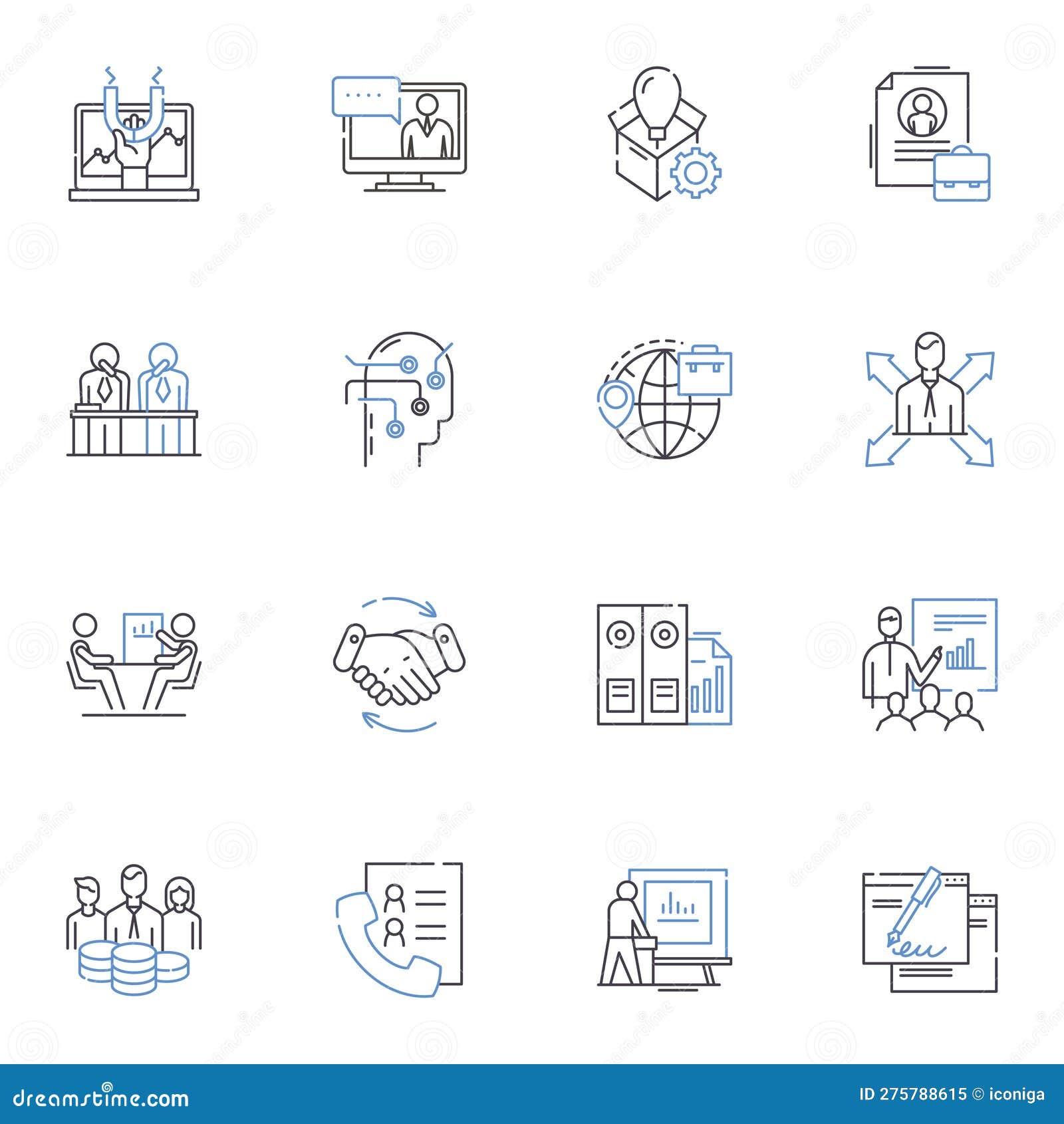 Trust Line Icons Collection. Hsty, Integrity, Loyalty, Confidence ...