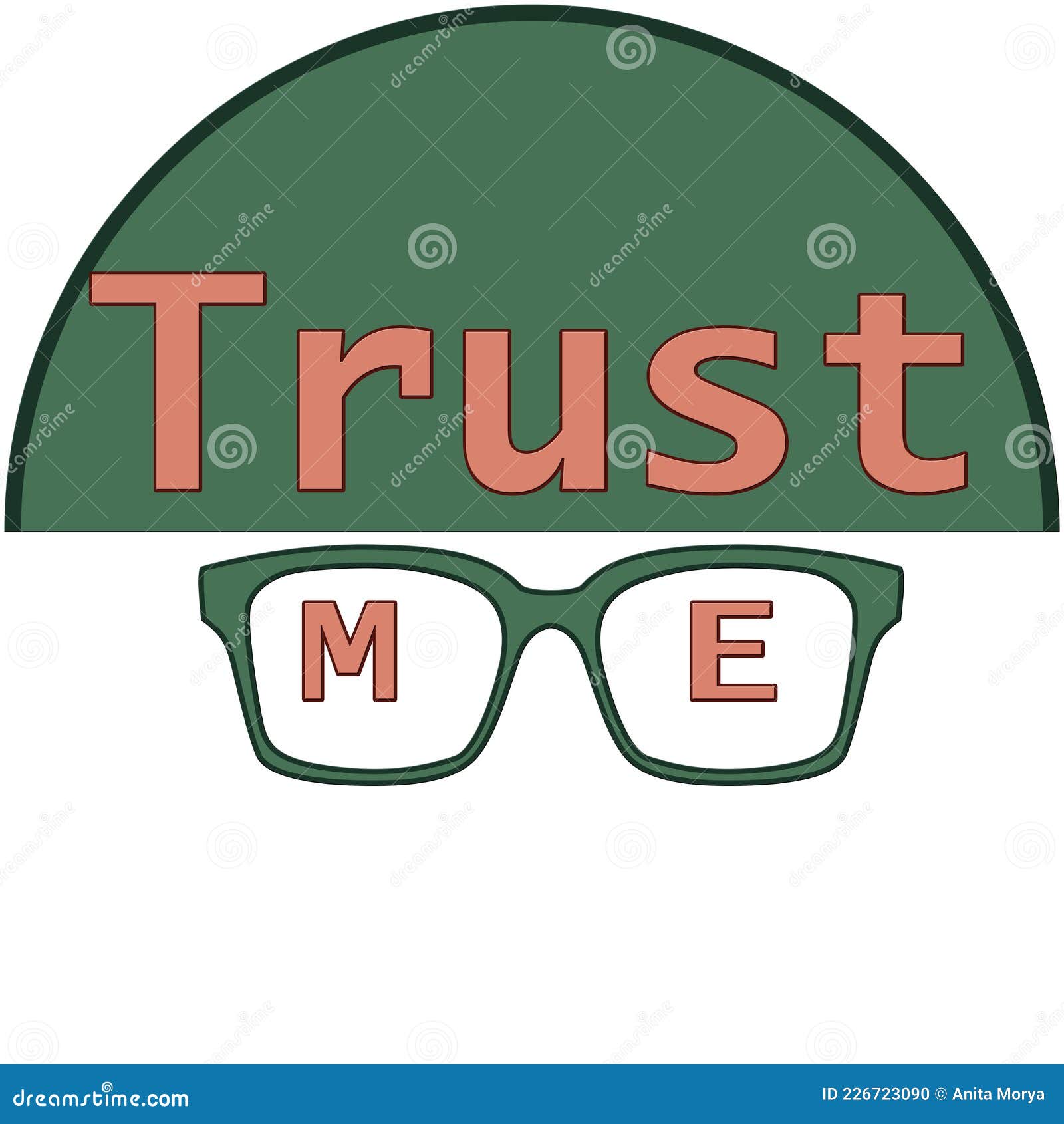 Trust me text. stock illustration. Illustration of confidence - 226723090