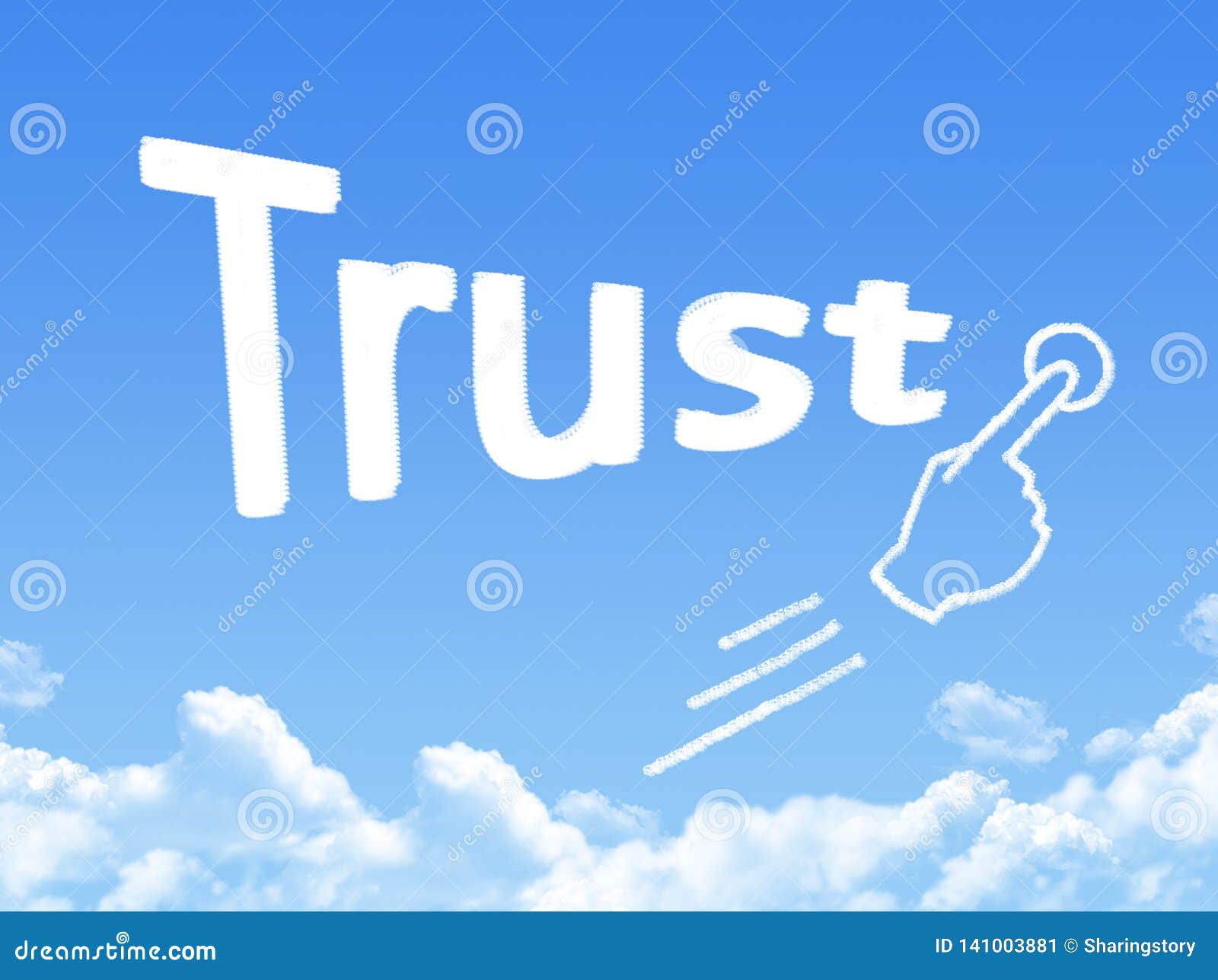 Trust message cloud shape stock illustration. Illustration of contract ...