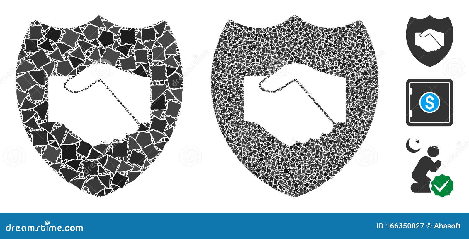 Trust Mosaic Icon of Bumpy Items Stock Vector - Illustration of item ...