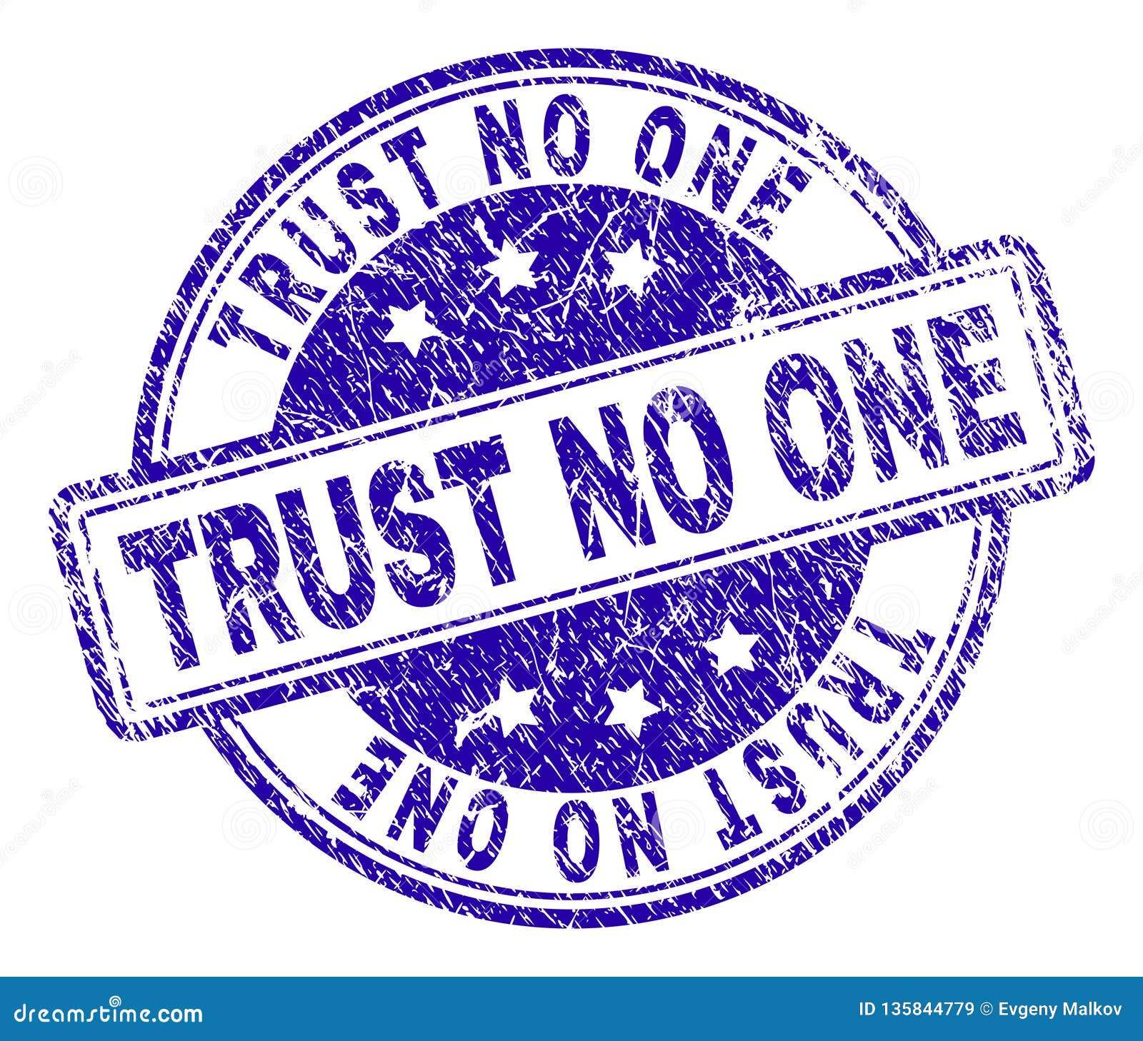 Grunge Textured TRUST NO ONE Stamp Seal Stock Vector - Illustration of ...