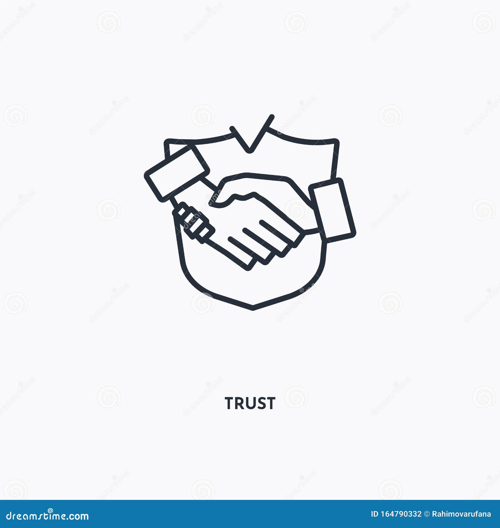 Trust Outline Icon. Simple Linear Element Illustration. Isolated Line ...