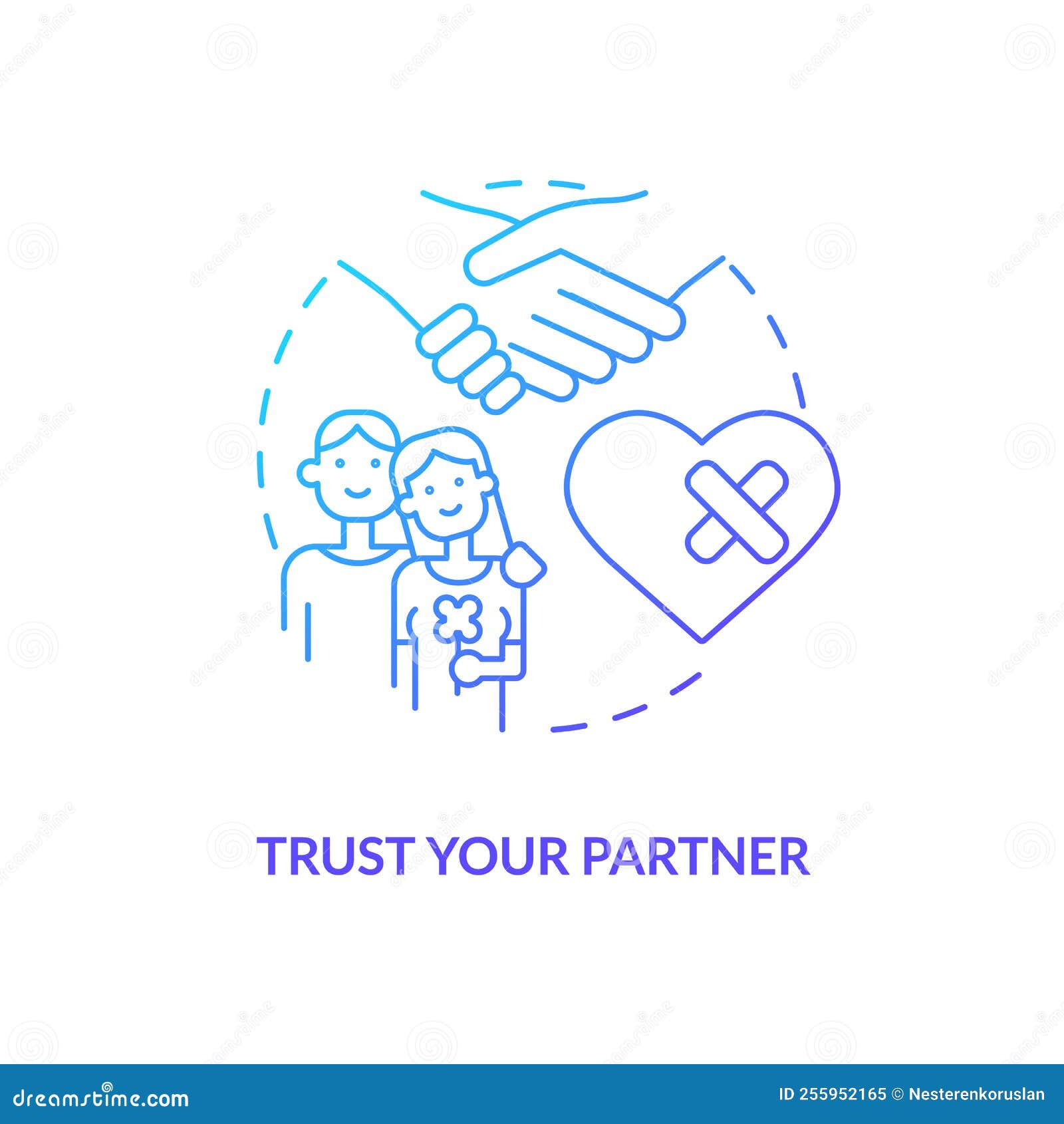 Trust Partner Blue Gradient Concept Icon Stock Vector - Illustration of ...