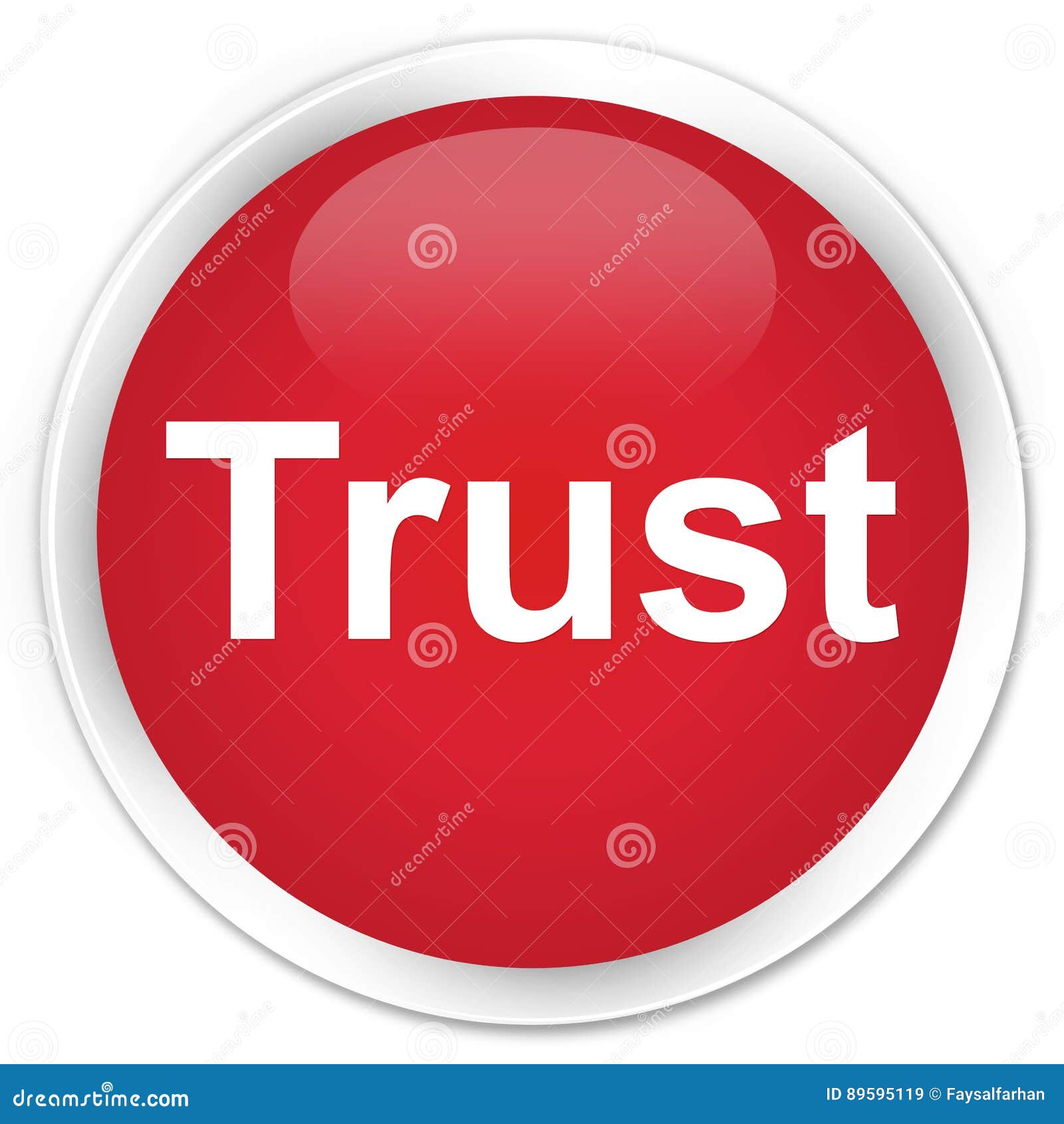 Trust Premium Red Round Button Stock Illustration - Illustration of ...