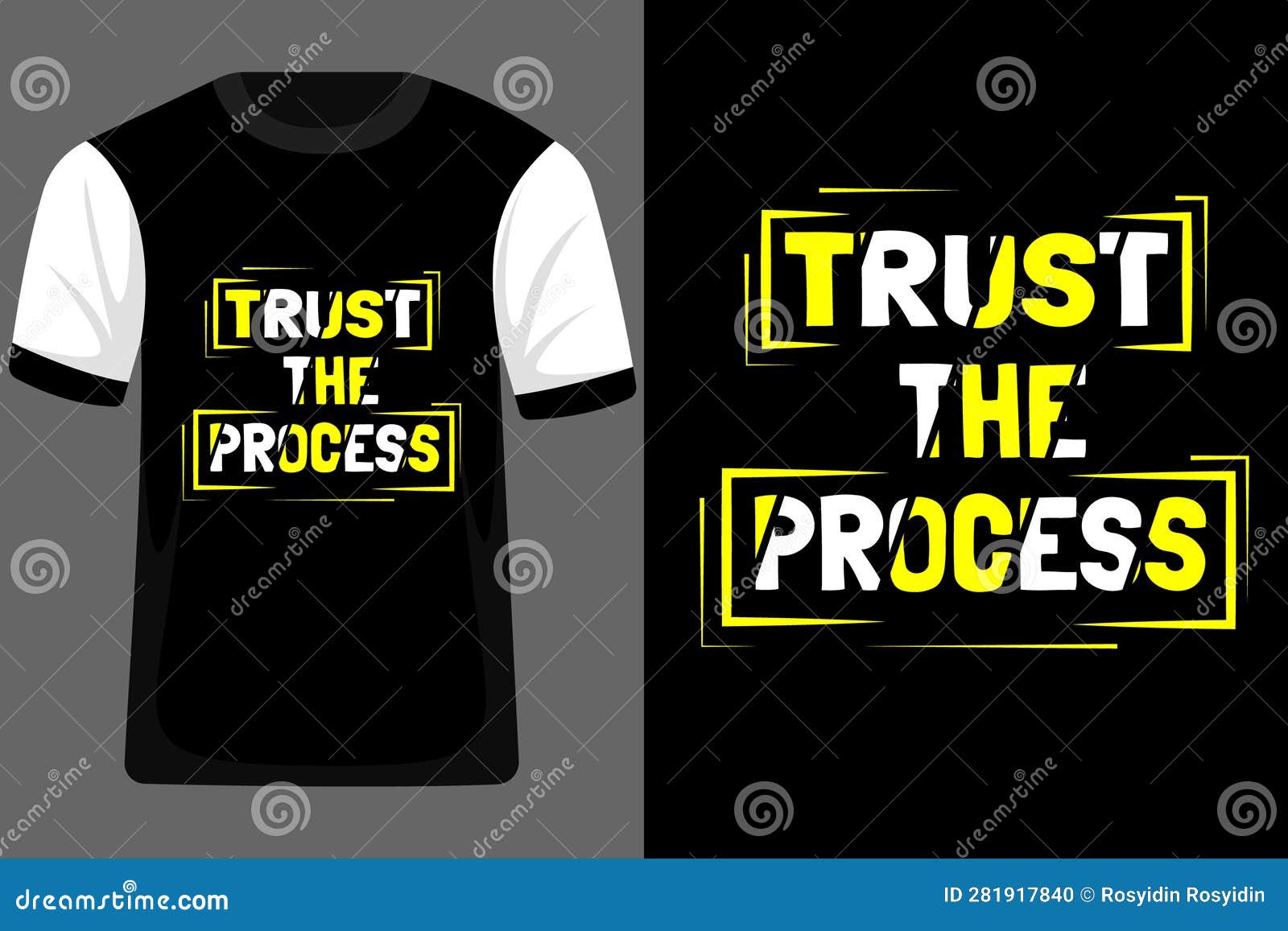 Trust the Process Typography T Shirt Design Stock Vector - Illustration ...