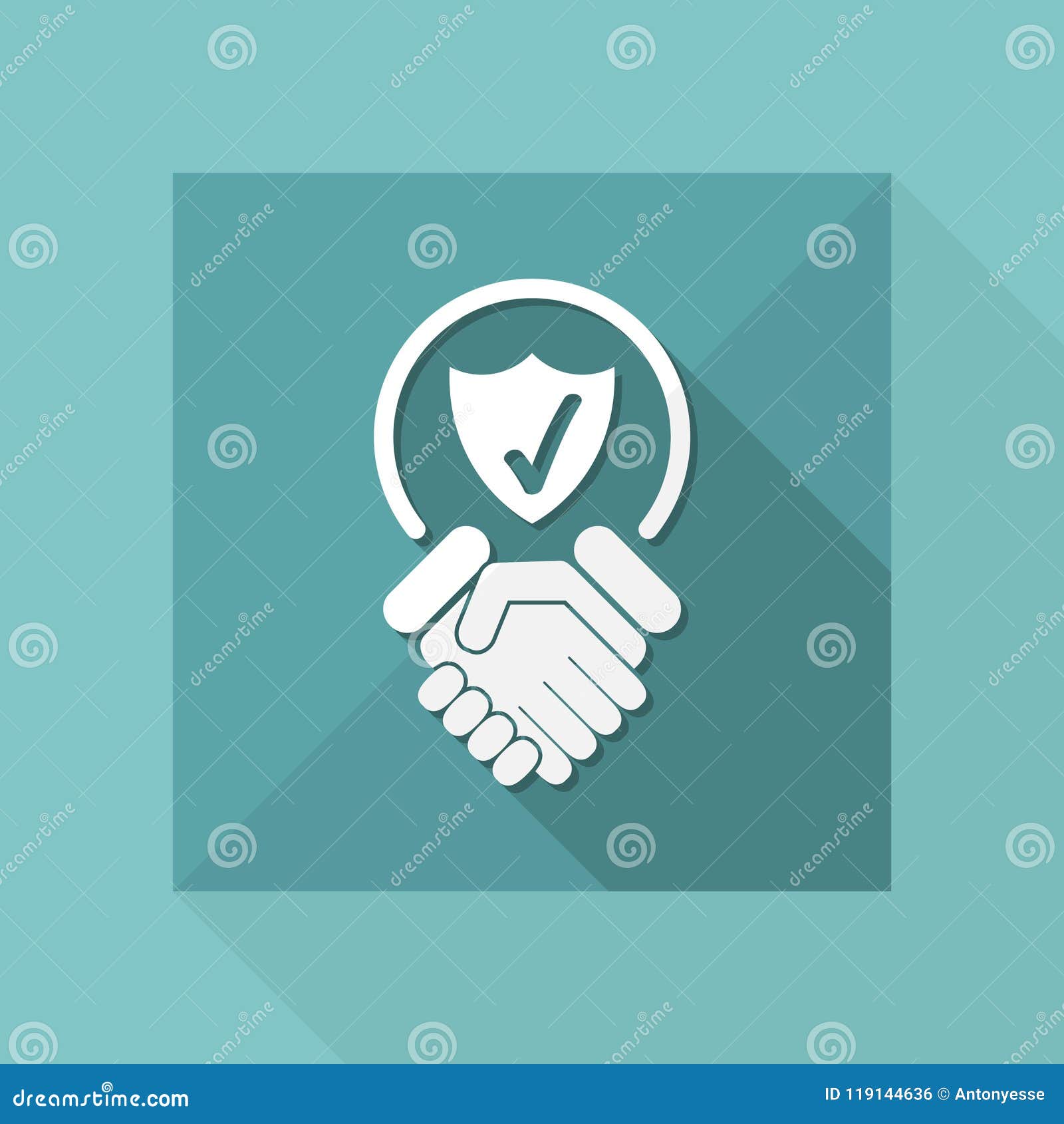 Trust for protection stock vector. Illustration of icon - 119144636