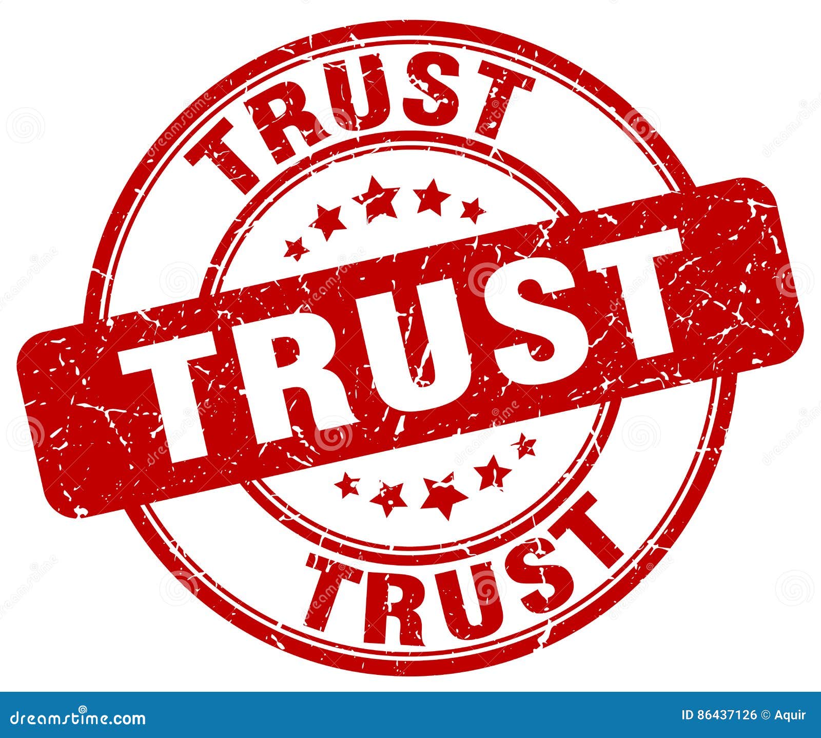 Trust Red Grunge Round Vintage Stamp Stock Vector - Illustration of ...