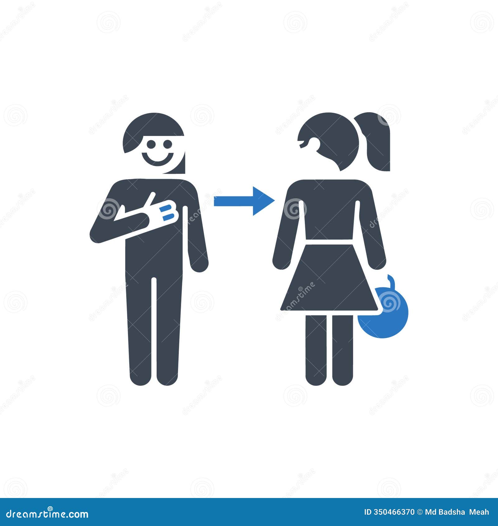 Trust and Relationship Icon Stock Vector - Illustration of trust, arrow ...