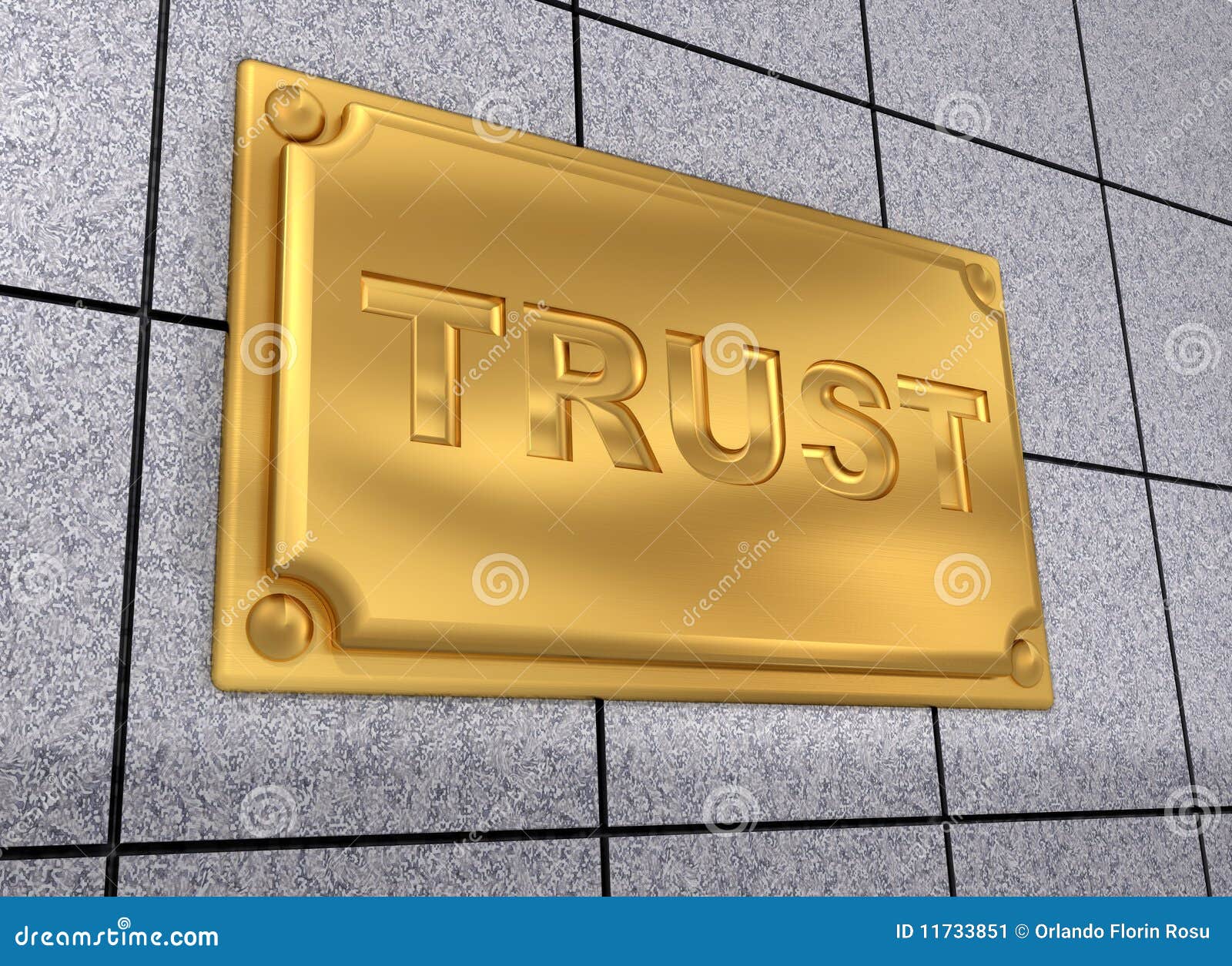 Trust sign stock illustration. Illustration of blue, sign - 11733851