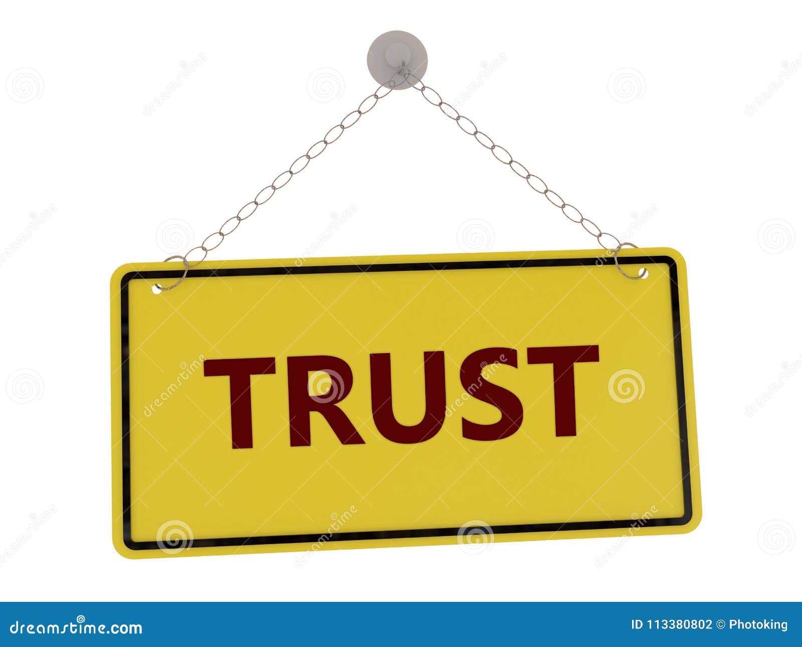 Trust sign stock illustration. Illustration of chain - 113380802