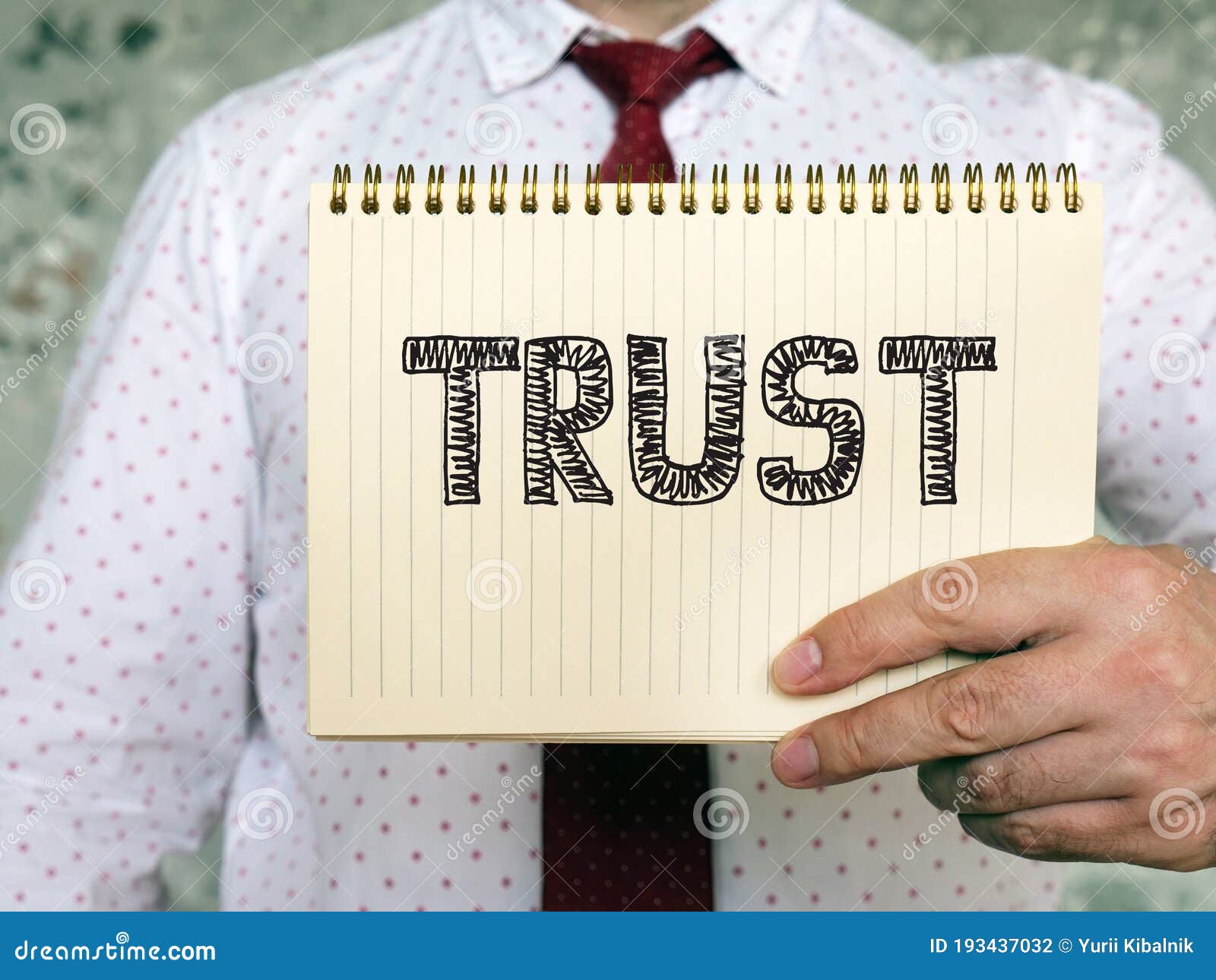 Trust Sign on the Piece of Paper Stock Photo - Image of concept, piece ...
