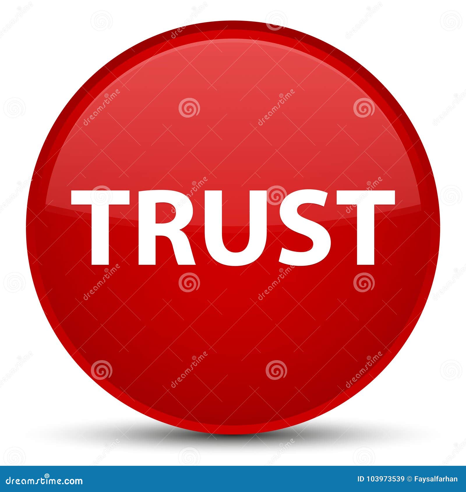 Trust Special Red Round Button Stock Illustration - Illustration of ...