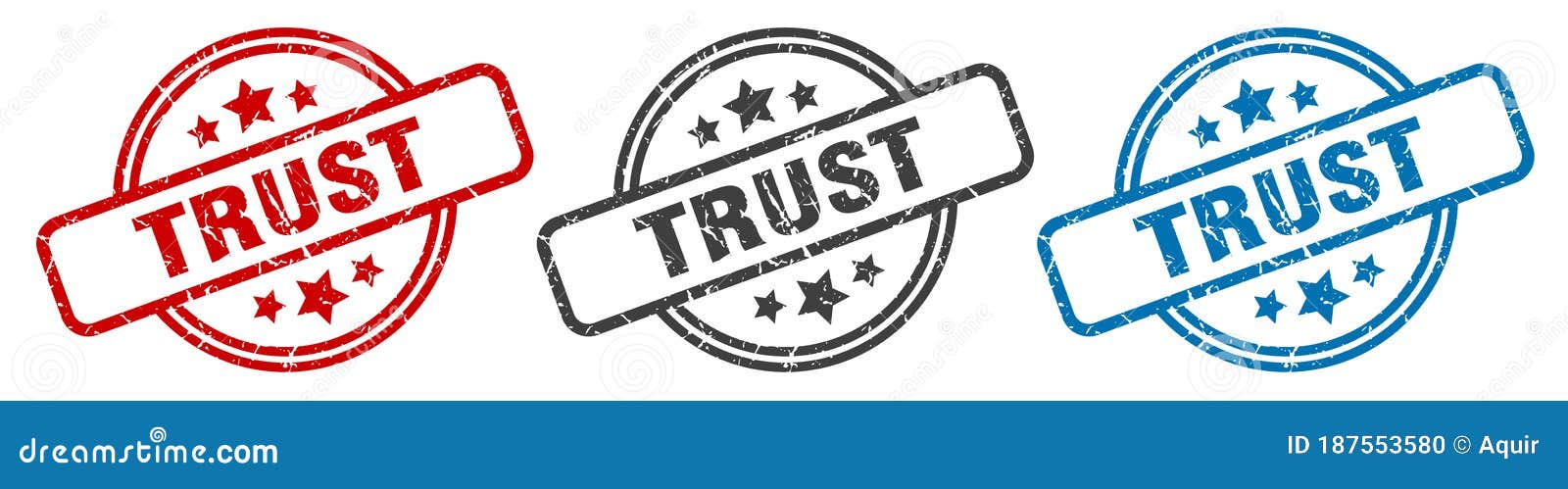 Trust Stamp. Trust Round Isolated Sign Stock Vector - Illustration of ...
