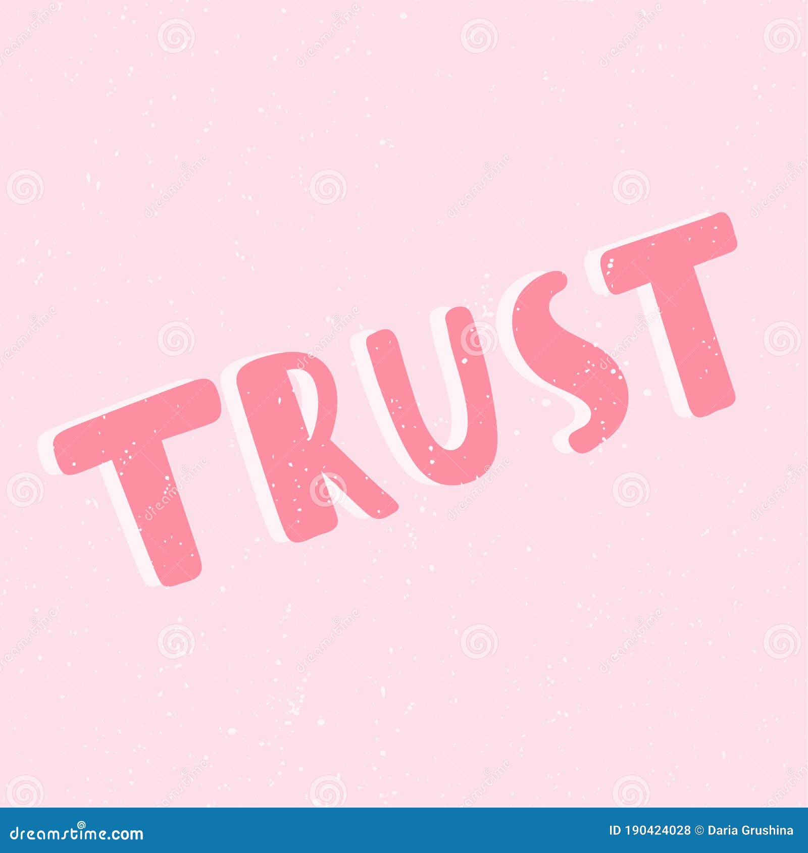 Trust. Sticker for Social Media Content. Vector Hand Drawn Illustration ...