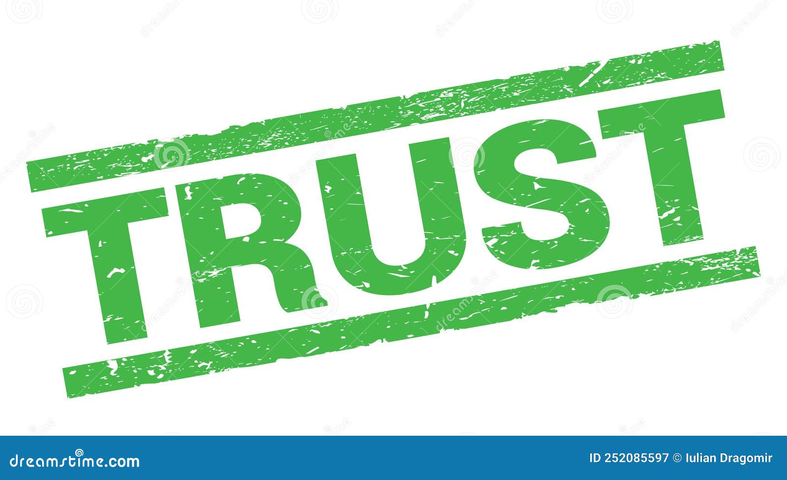 TRUST Text on Green Rectangle Stamp Sign Stock Illustration ...