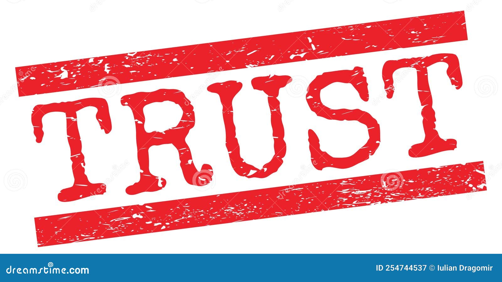 TRUST Text on Red Lines Stamp Sign Stock Illustration - Illustration of ...