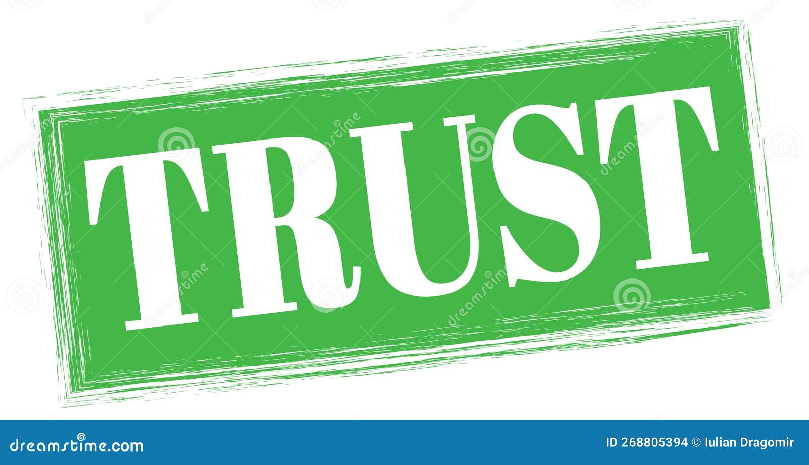 TRUST Text Written on Green Stamp Sign Stock Illustration ...