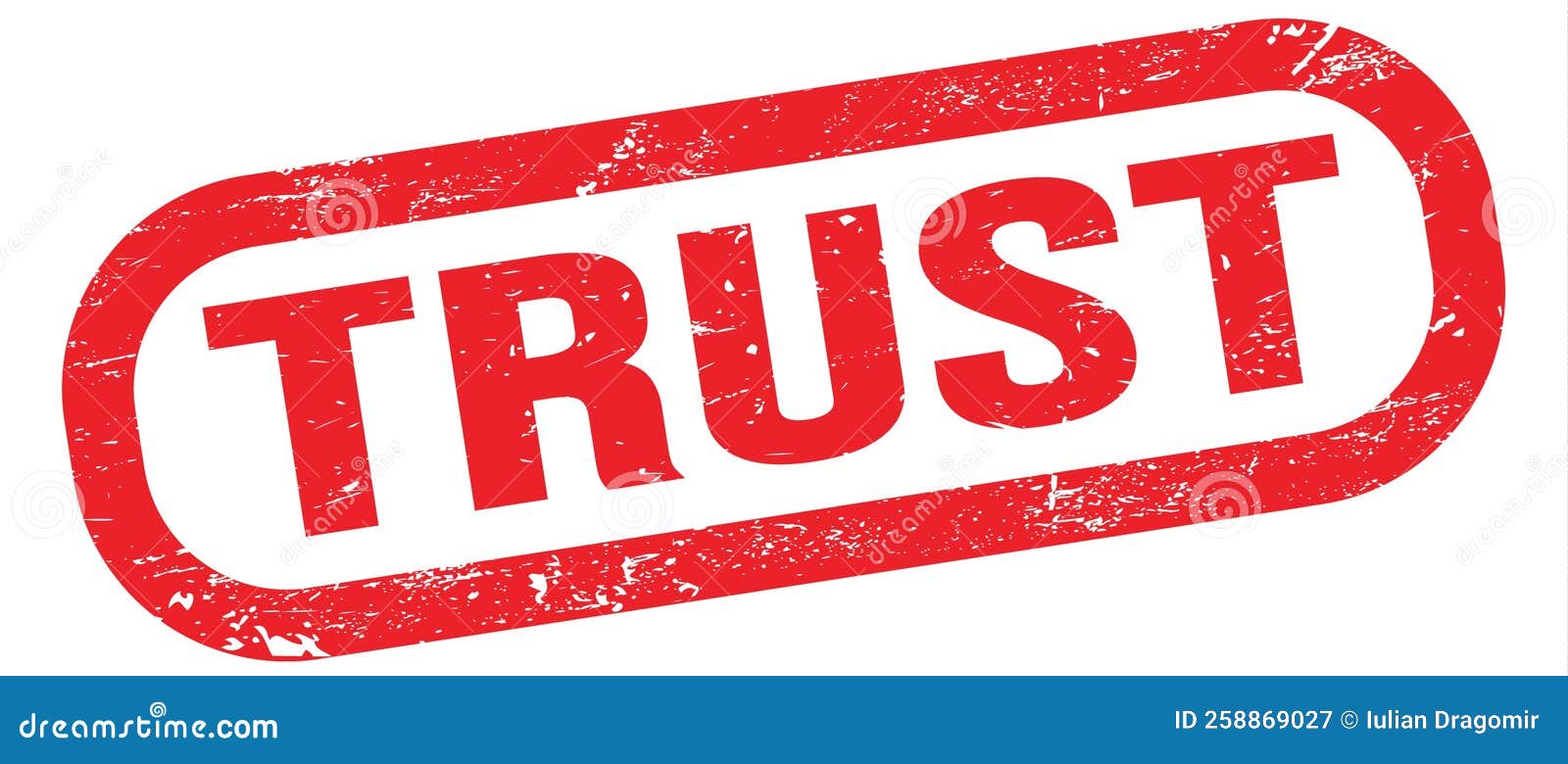 TRUST, Text on Red Rectangle Stamp Sign Stock Illustration ...