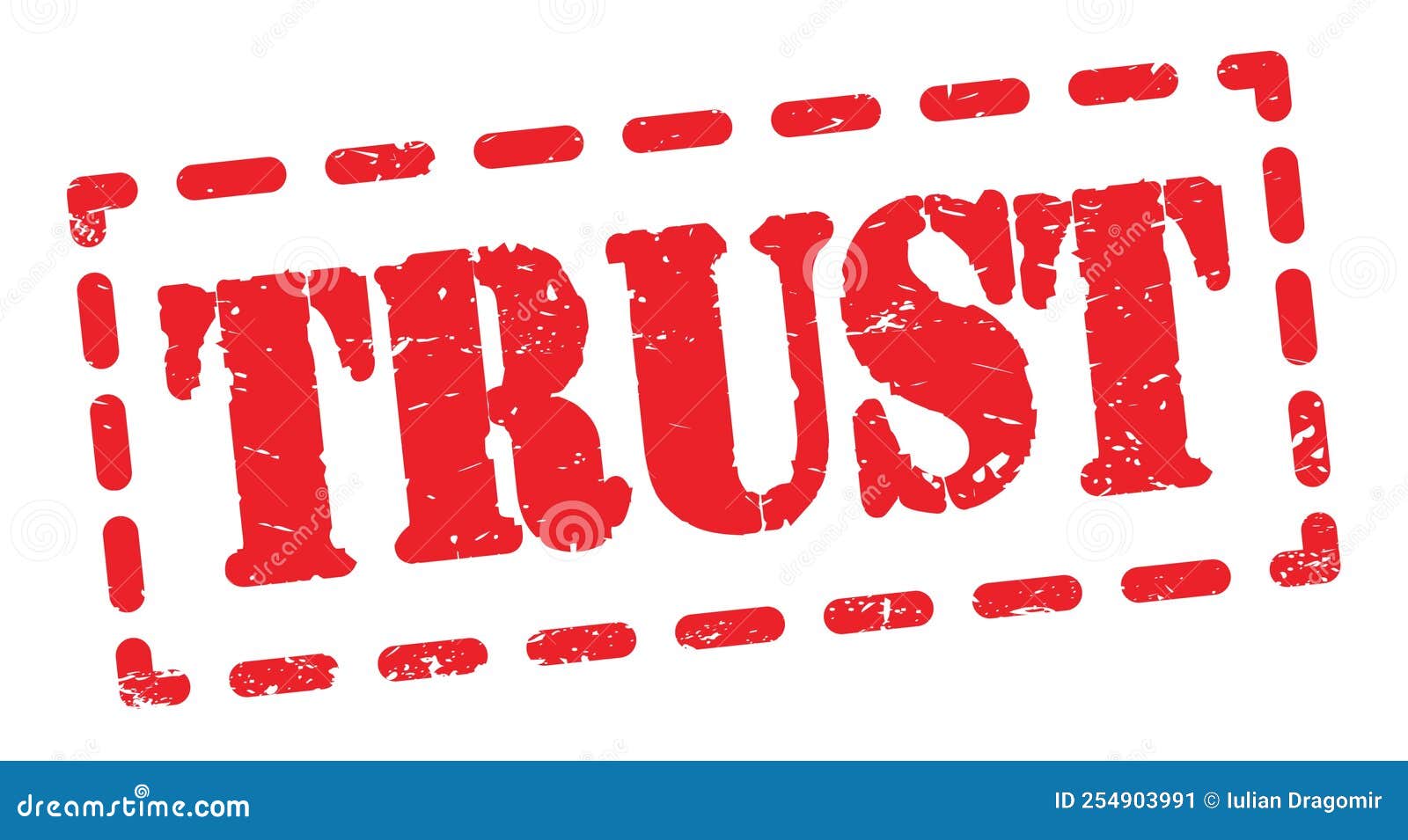 TRUST Text Written on Red Stamp Sign Stock Illustration - Illustration ...
