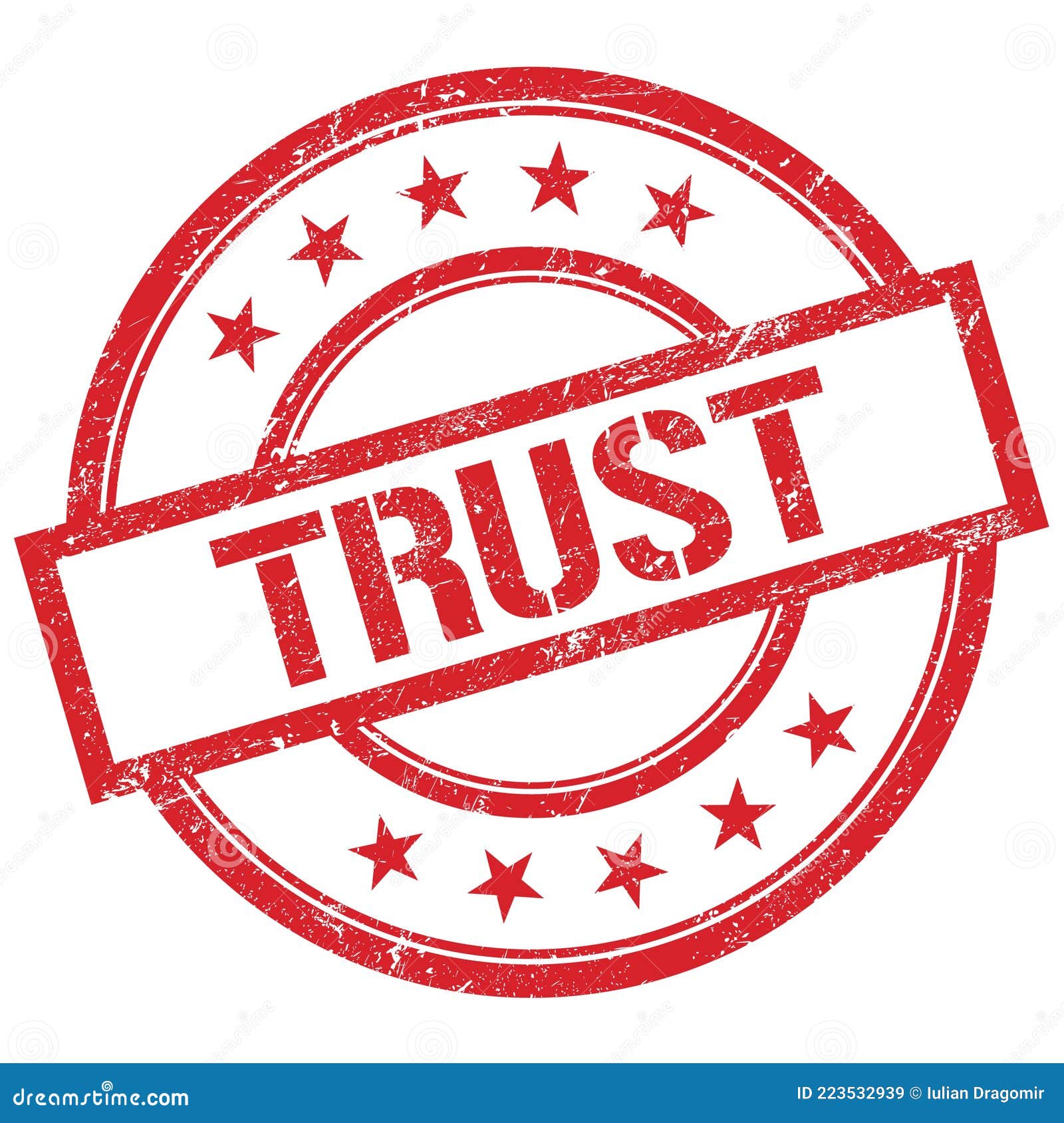 TRUST Text Written on Red Vintage Stamp Stock Illustration ...