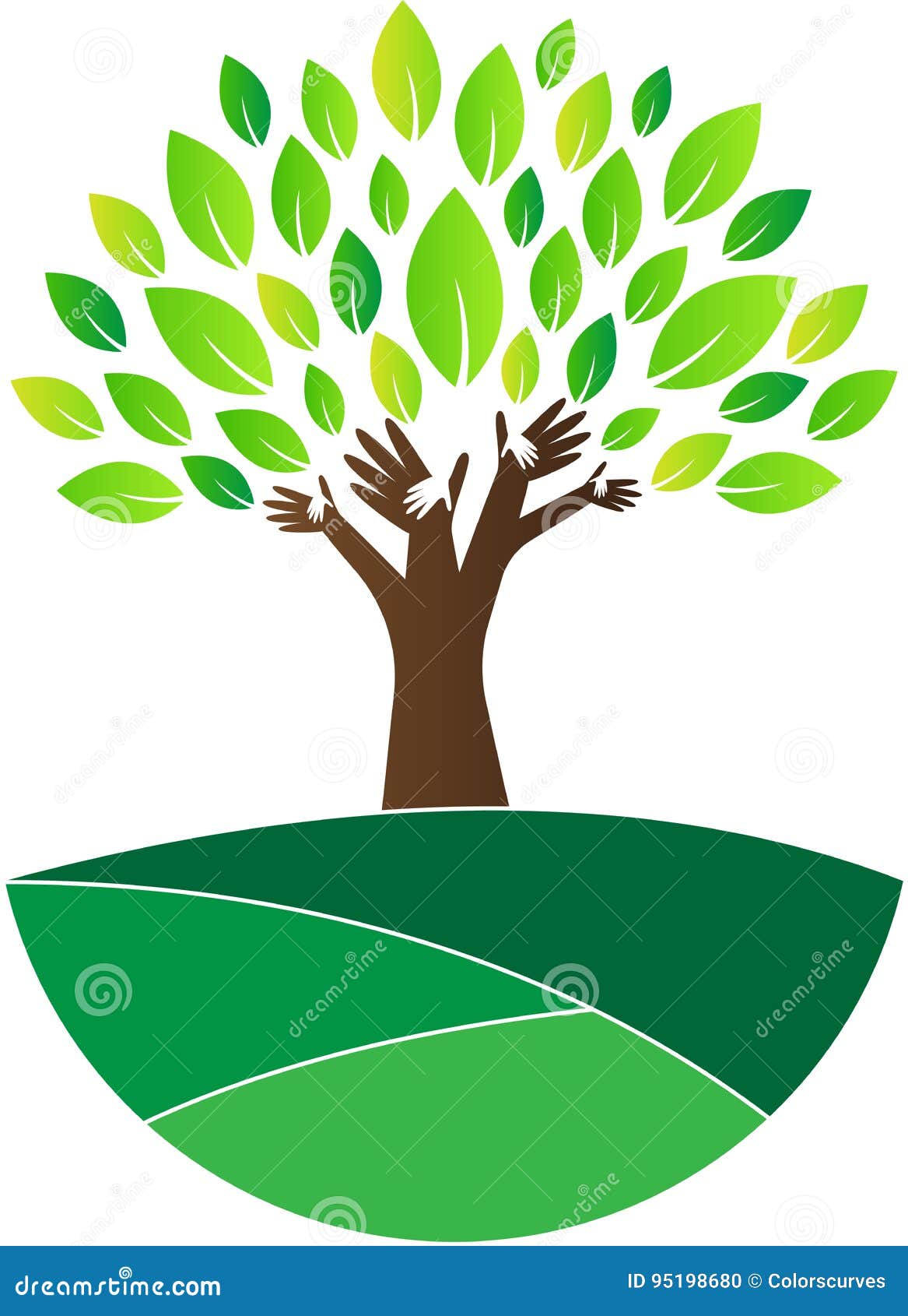 Trust tree stock vector. Illustration of friend, friends - 95198680