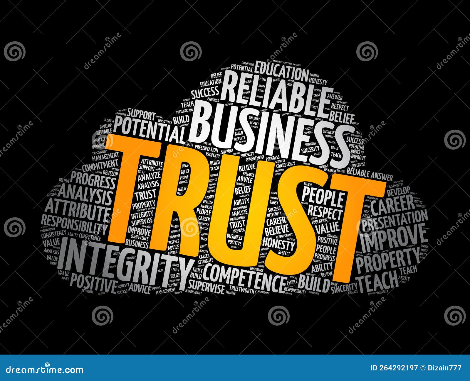 TRUST Word Cloud, Business Concept Background Stock Illustration ...
