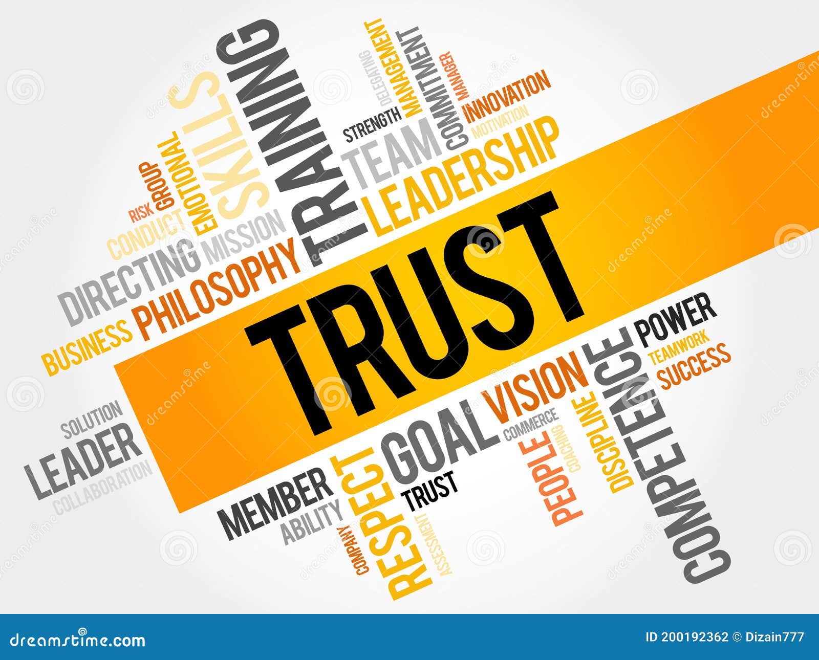 TRUST word cloud stock illustration. Illustration of manager - 200192362