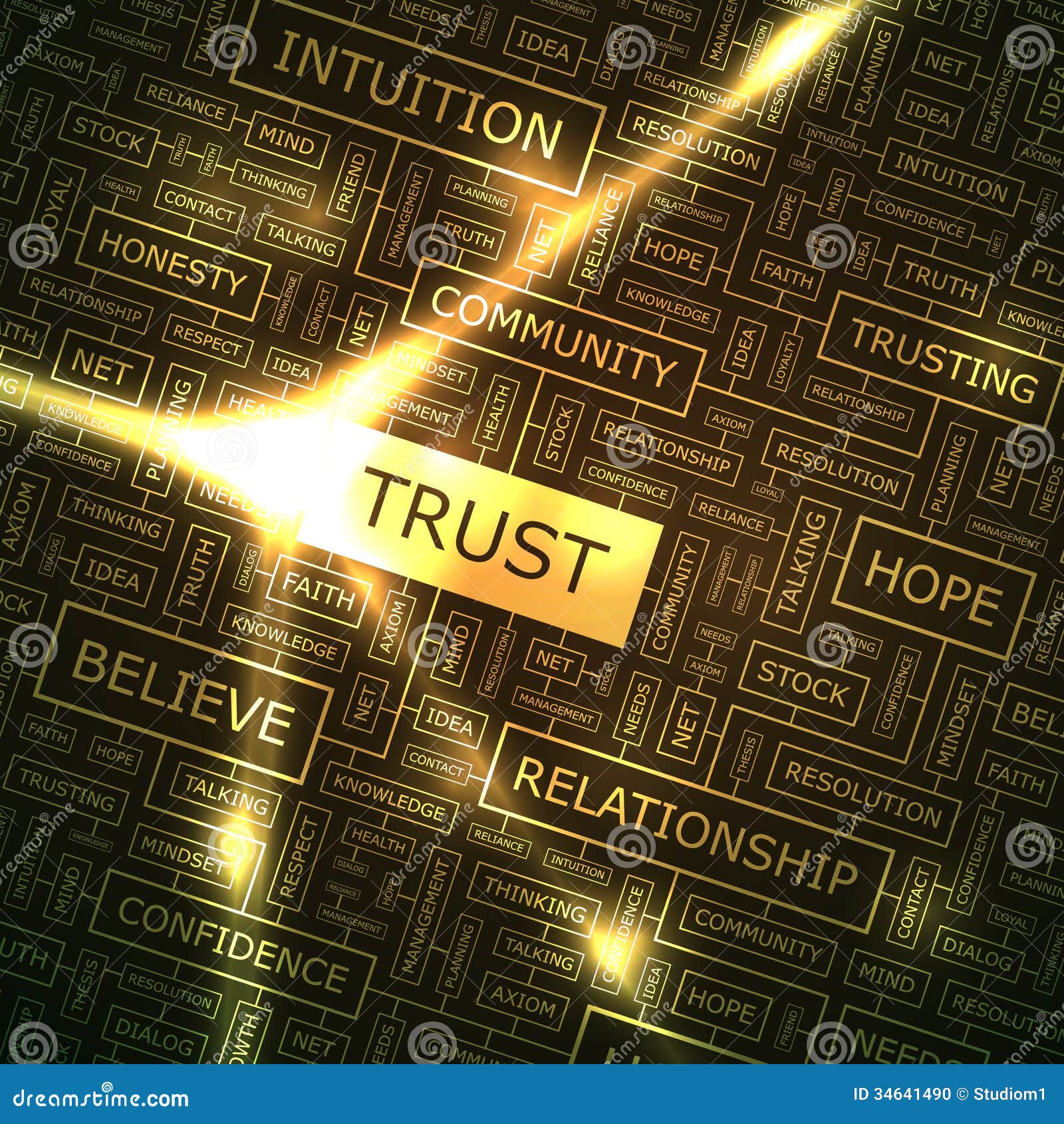 TRUST stock vector. Illustration of graphic, advertise - 34641490