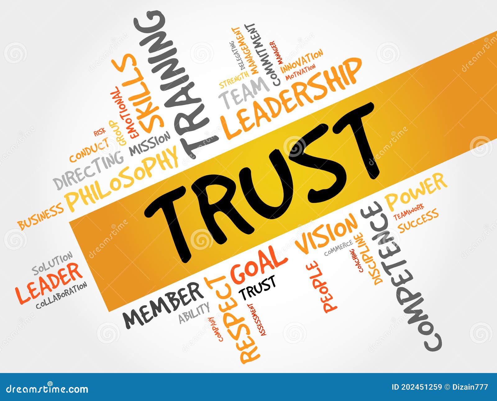 TRUST word cloud stock illustration. Illustration of symbol - 202451259